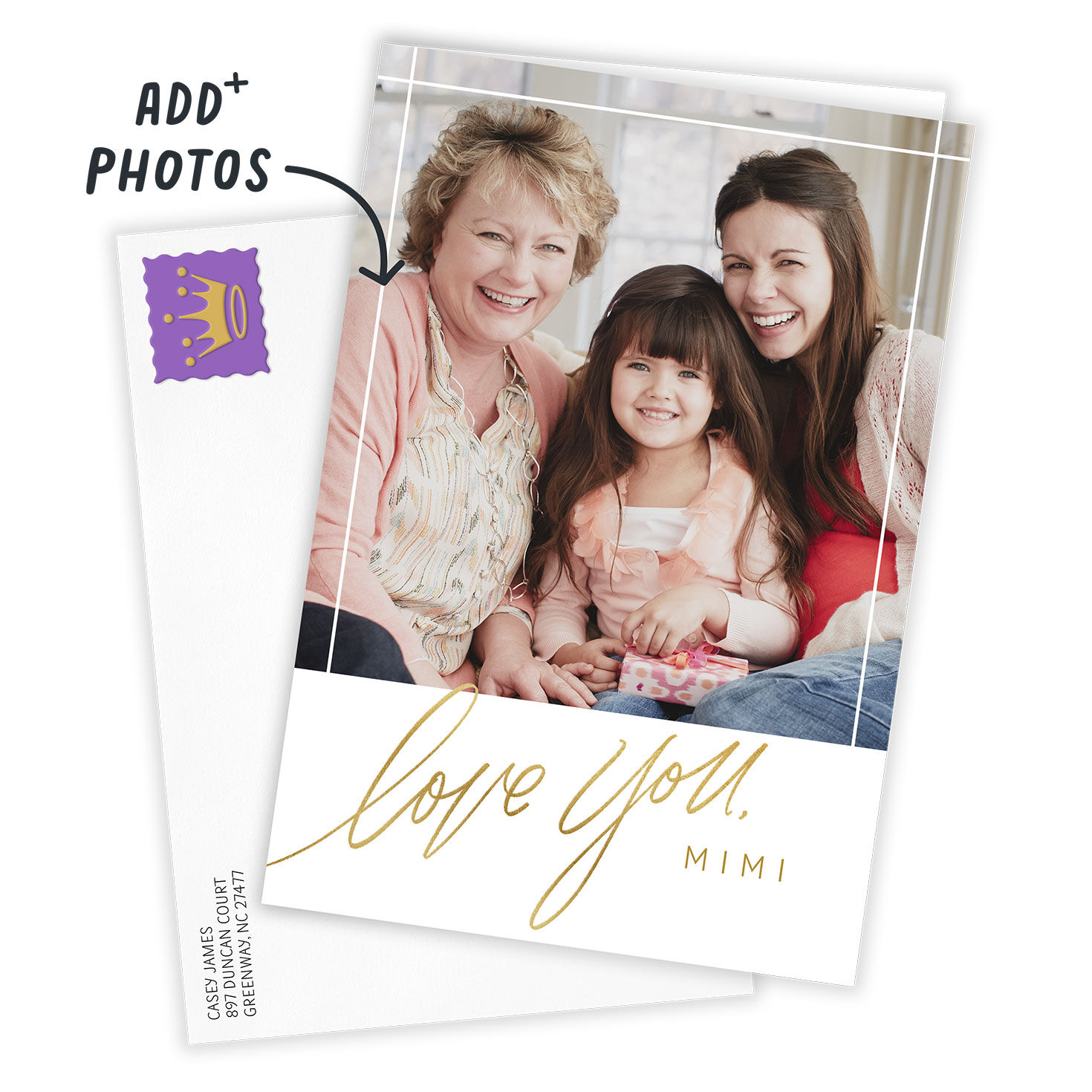Personalized Elegant Love You Photo Card - Greeting Cards | Hallmark
