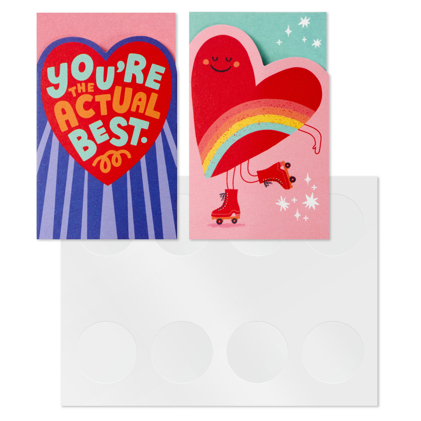 Mini Red Hearts Kids Assorted Valentine's Day Treat Card Pockets With ...