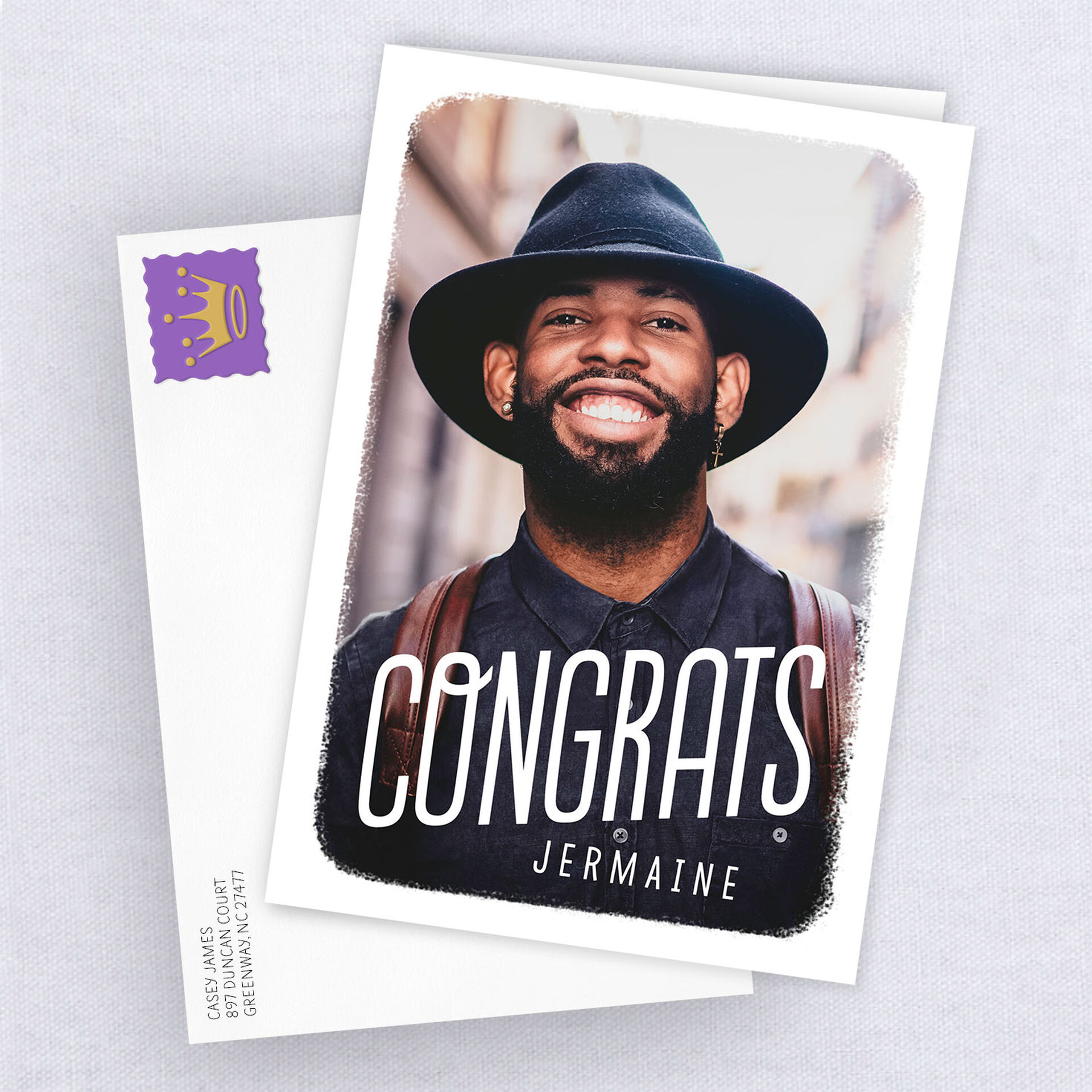 Personalized Full Photo Congratulations Photo Card - Greeting Cards ...