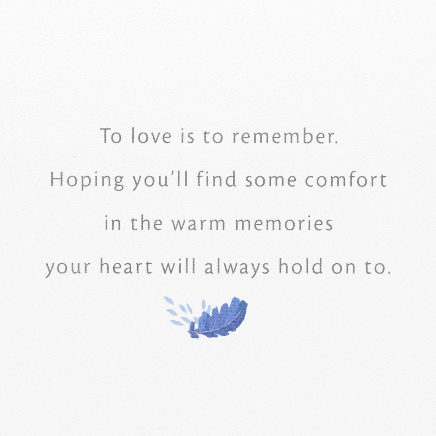 Wishing You Comfort and Warm Memories Sympathy Card - Greeting Cards ...