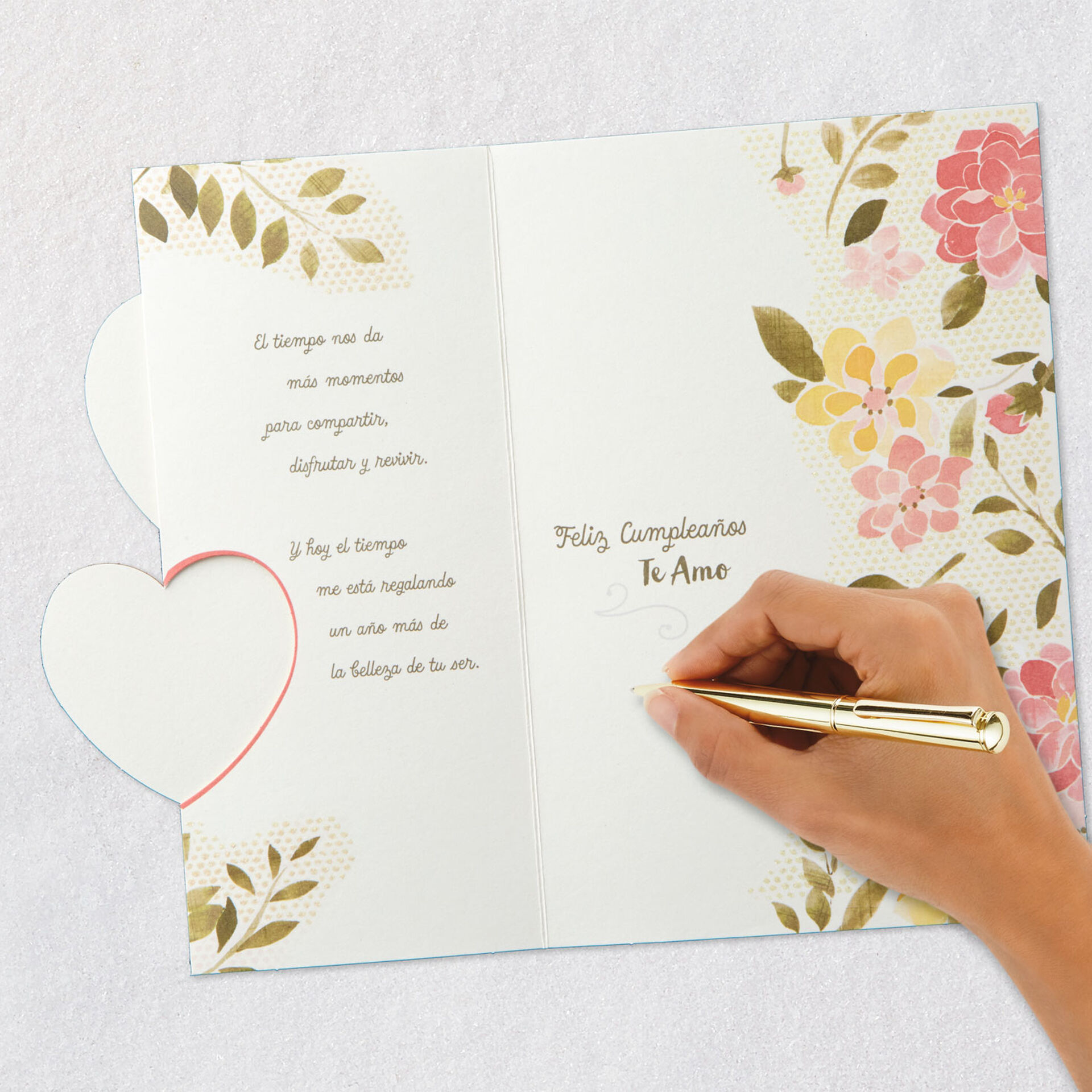 Time Only Makes You More Beautiful To Me Spanish Language Birthday Card