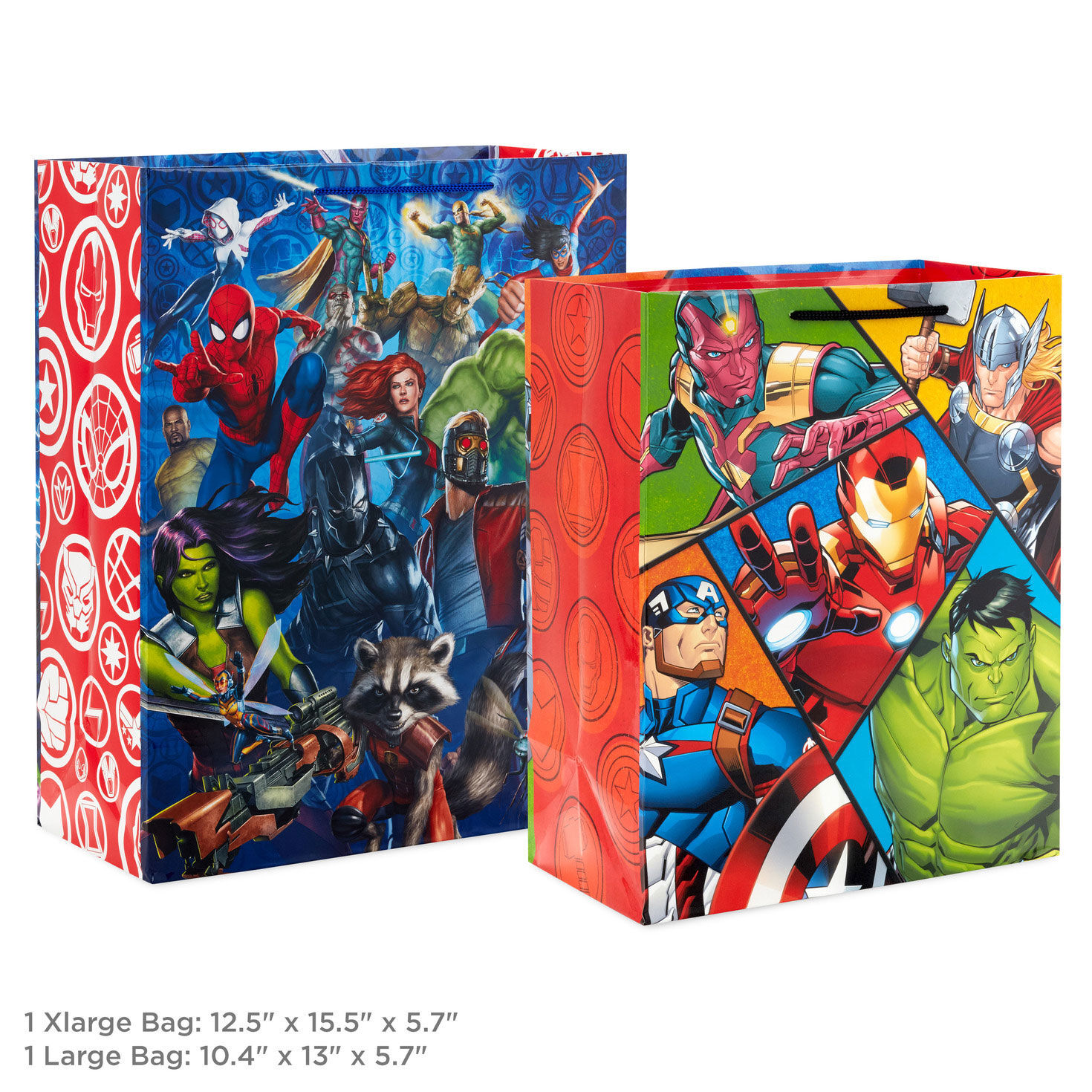 Marvel Super Heroes 2-Pack Assorted Large and XL Gift Bags - Gift Bags ...