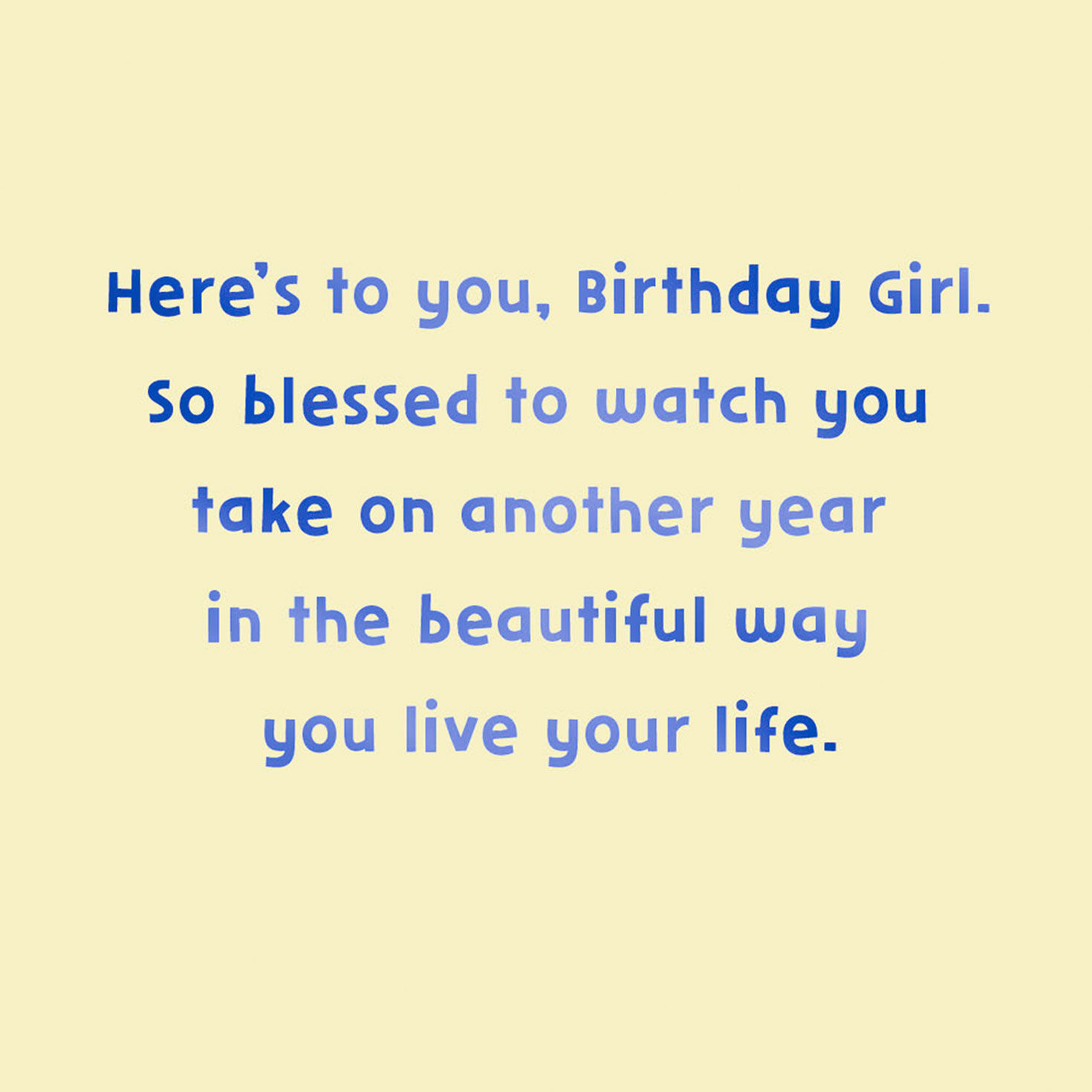 Here's to the Beautiful Way You Live Birthday Card for Granddaughter ...