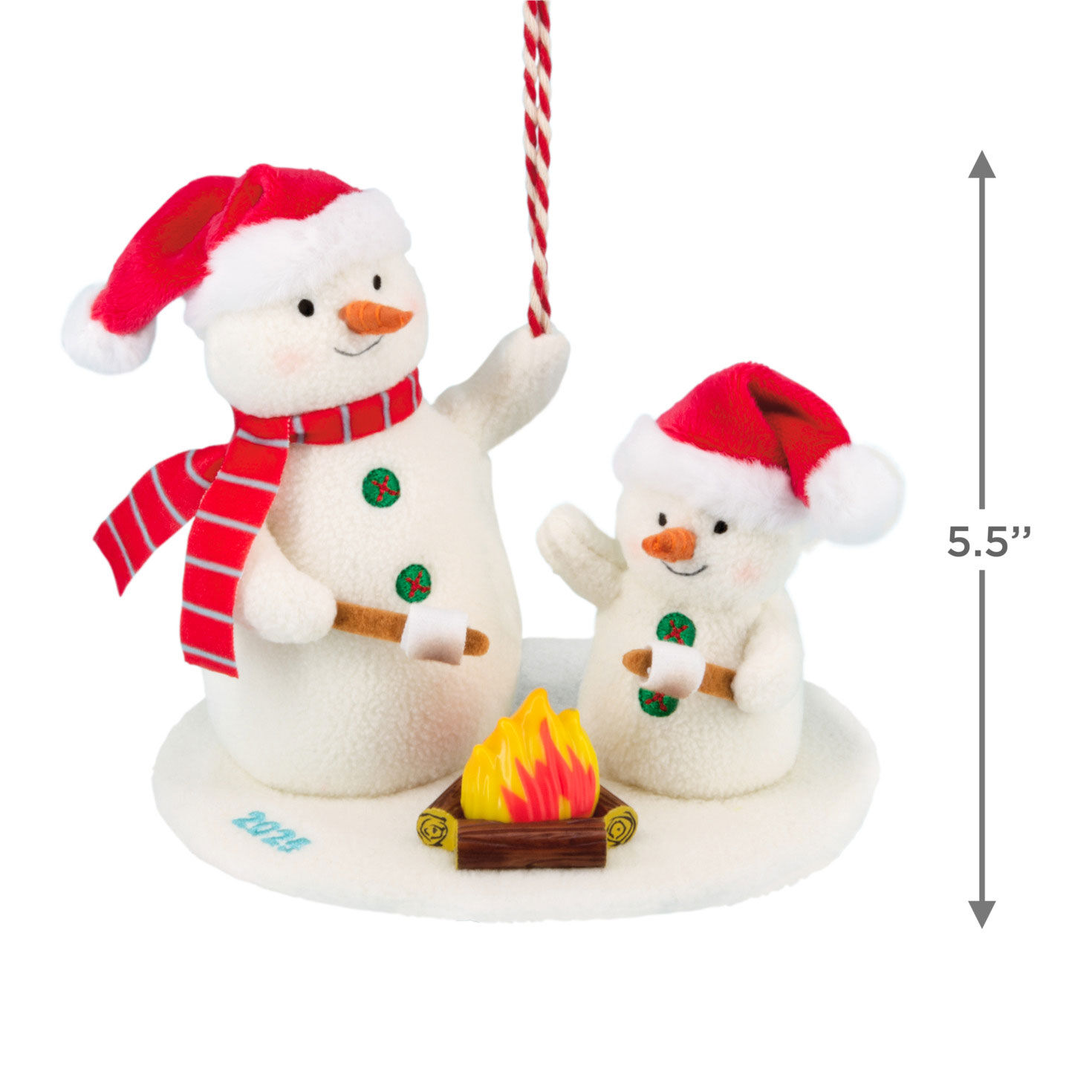 Roasting Marshmallows Snowmen 2025 Fabric Hallmark Ornament - Hallmark ...