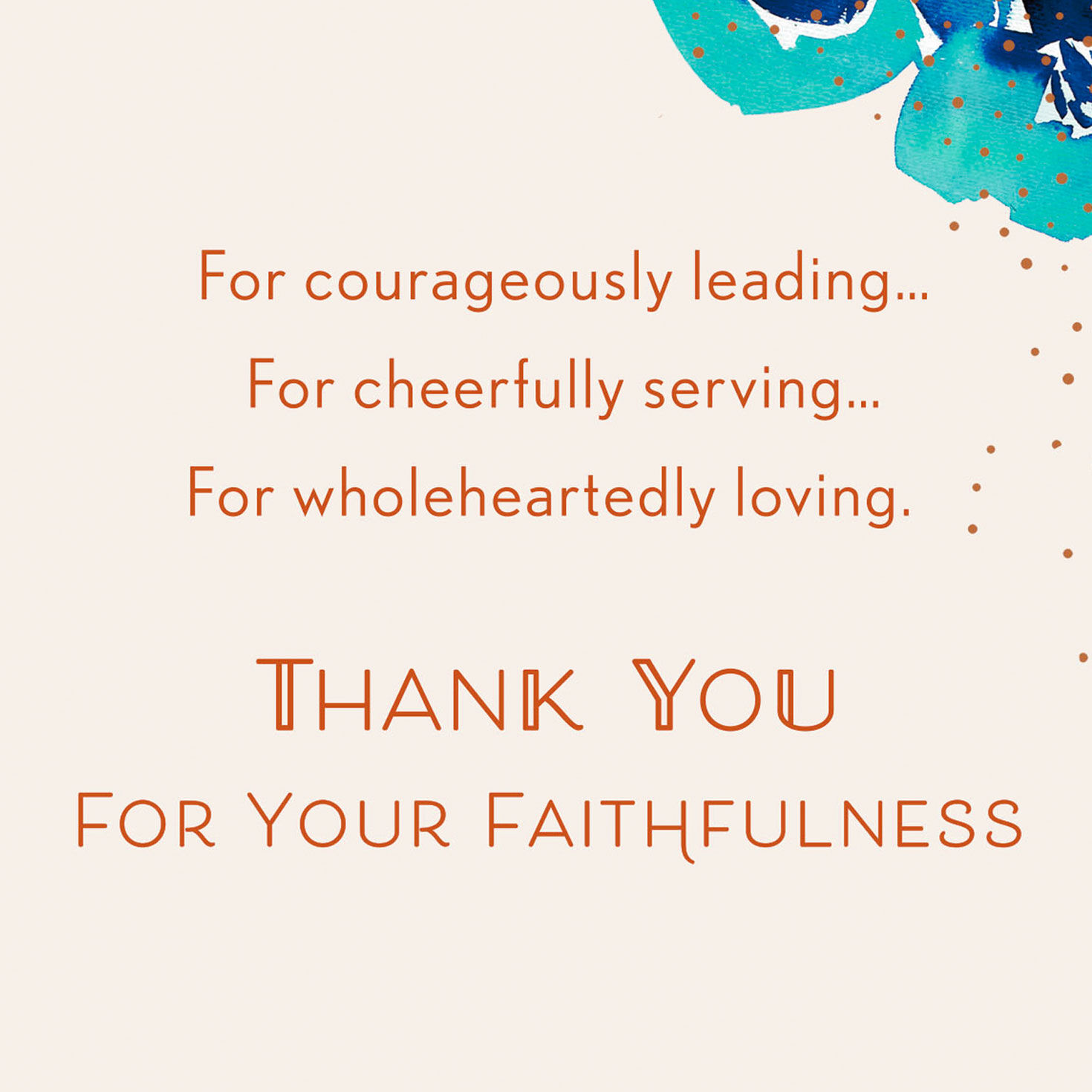 Thank You for Your Faithfulness Religious Clergy Appreciation Card for ...