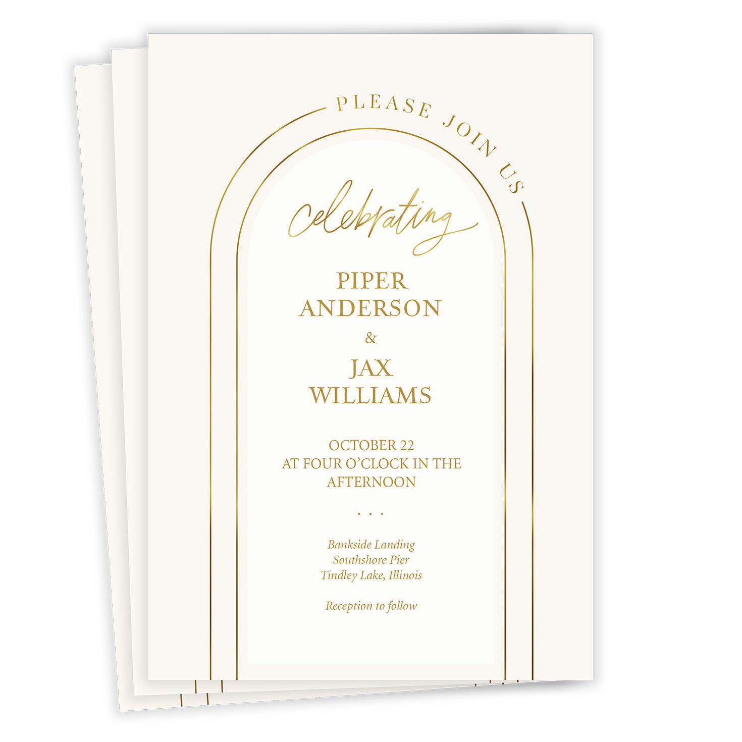 Elegant Gold Arch Wedding Invitation - Invitations | Hallmark