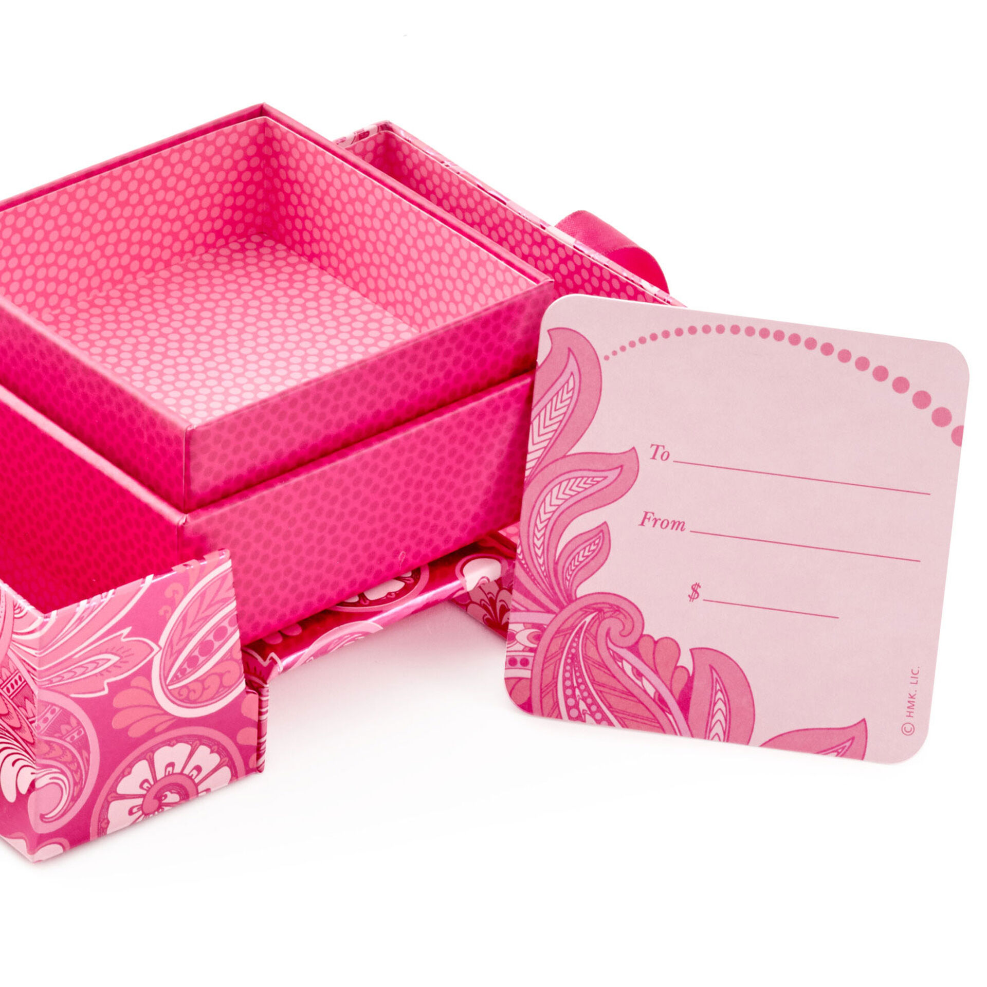 Pink Paisley Flowers Gift Card Holder Pop-Up Box - Gift Card Holders ...