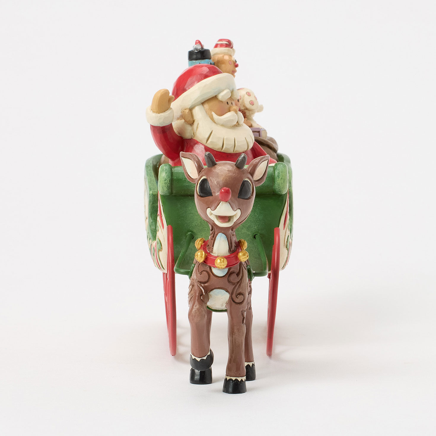 Jim Shore Rudolph Pulling Santa in Sleigh Figurine, 5" - Figurines ...