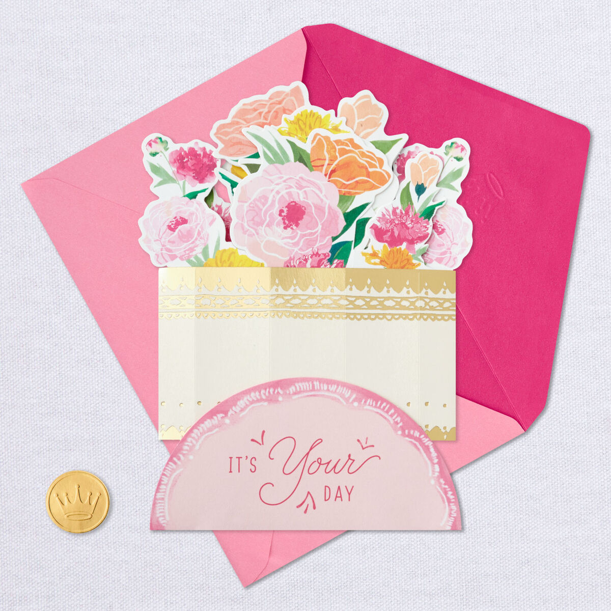 Enjoy Every Beautiful Moment Flower Vase 3D Pop-Up Card - Greeting ...