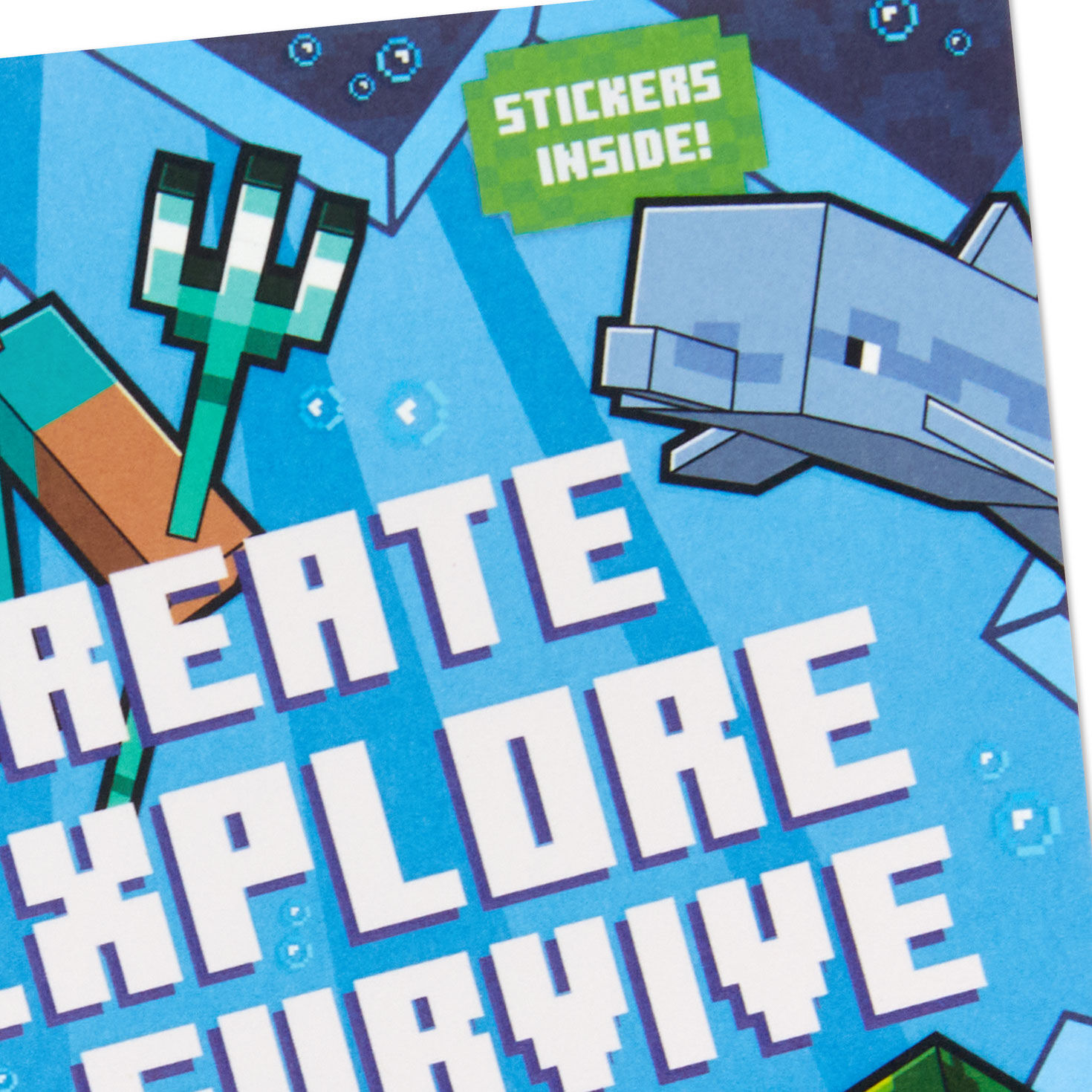 Minecraft Build a World of Adventure Birthday Card With Stickers ...