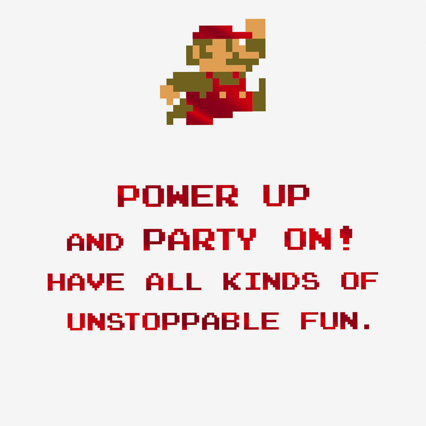Nintendo Super Mario™ Power Up and Party On Birthday Card for Kids ...