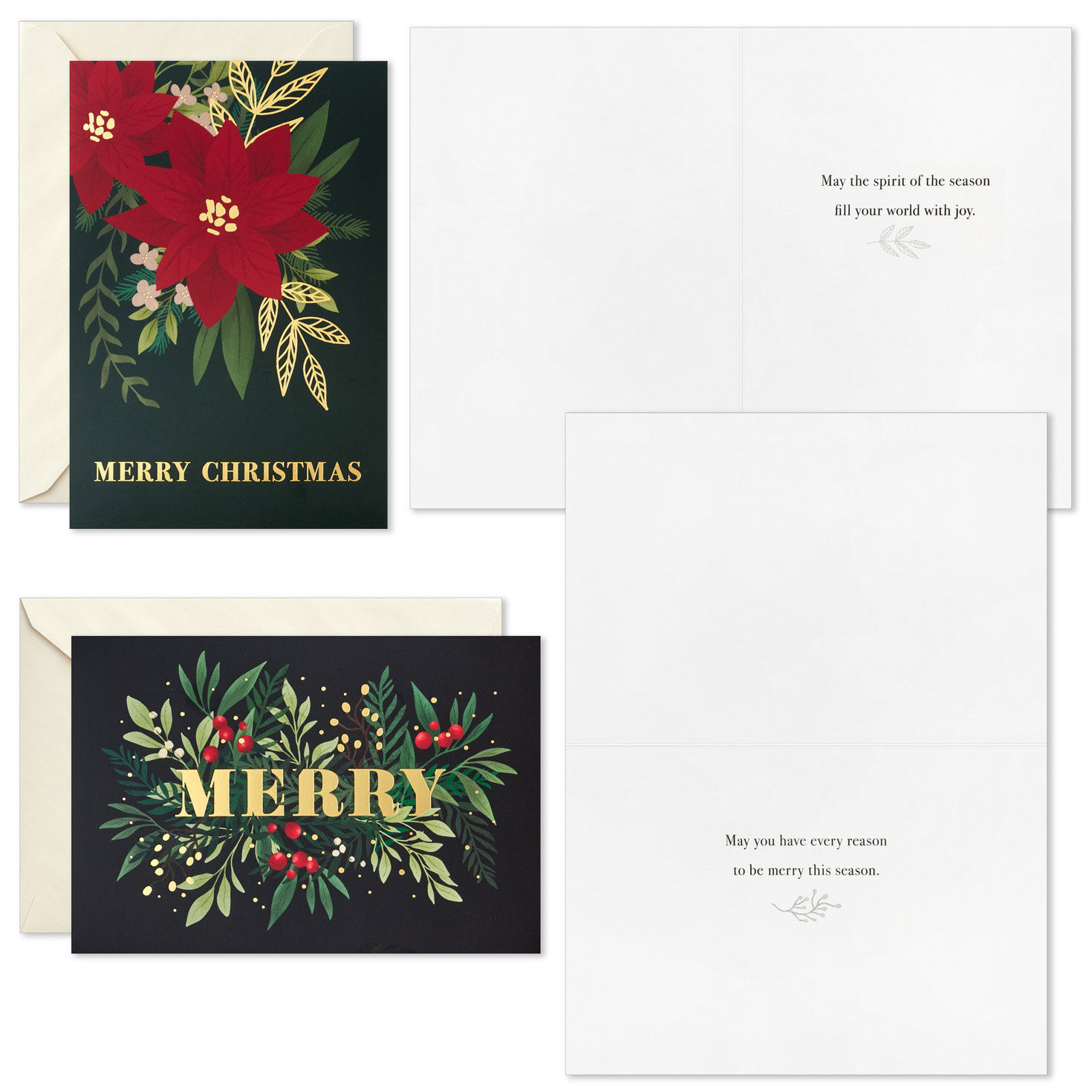 Bold Florals Boxed Christmas Cards Assortment, Pack of 72 - Boxed Cards ...