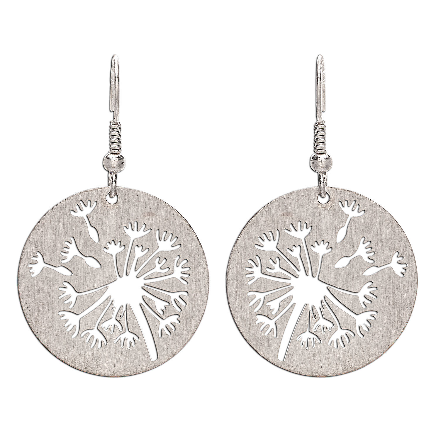 Rain Jewelry Dandelion Cutout Silver Metal Earrings - Earrings | Hallmark