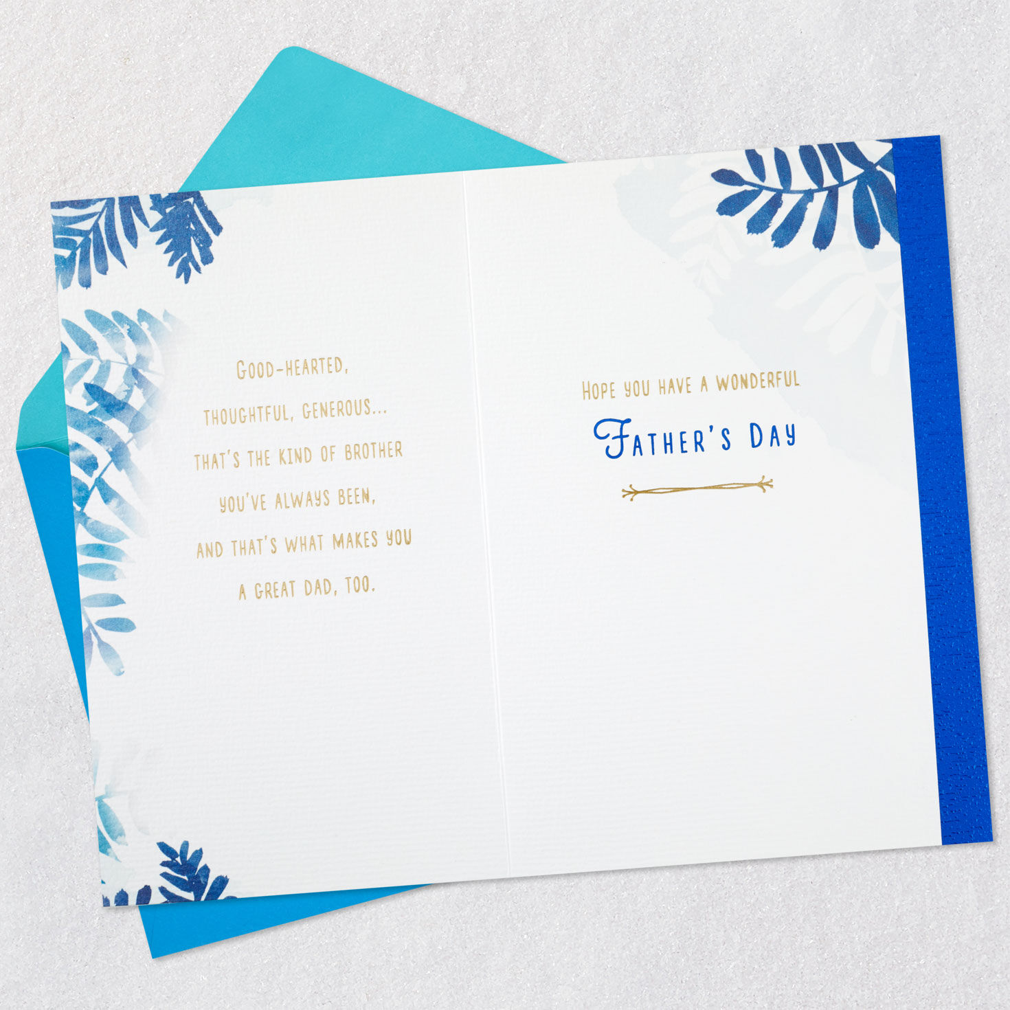 Good-hearted, Thoughtful and Generous Father's Day Card for Brother ...