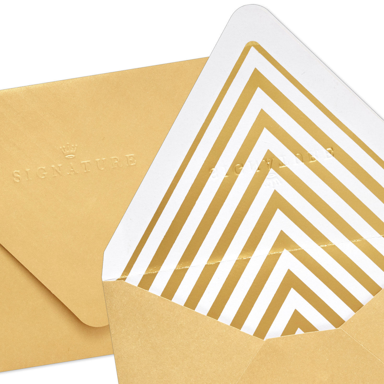 Gold Metallic Designed Envelopes, Pack of 10 - Note Cards & Stationery ...