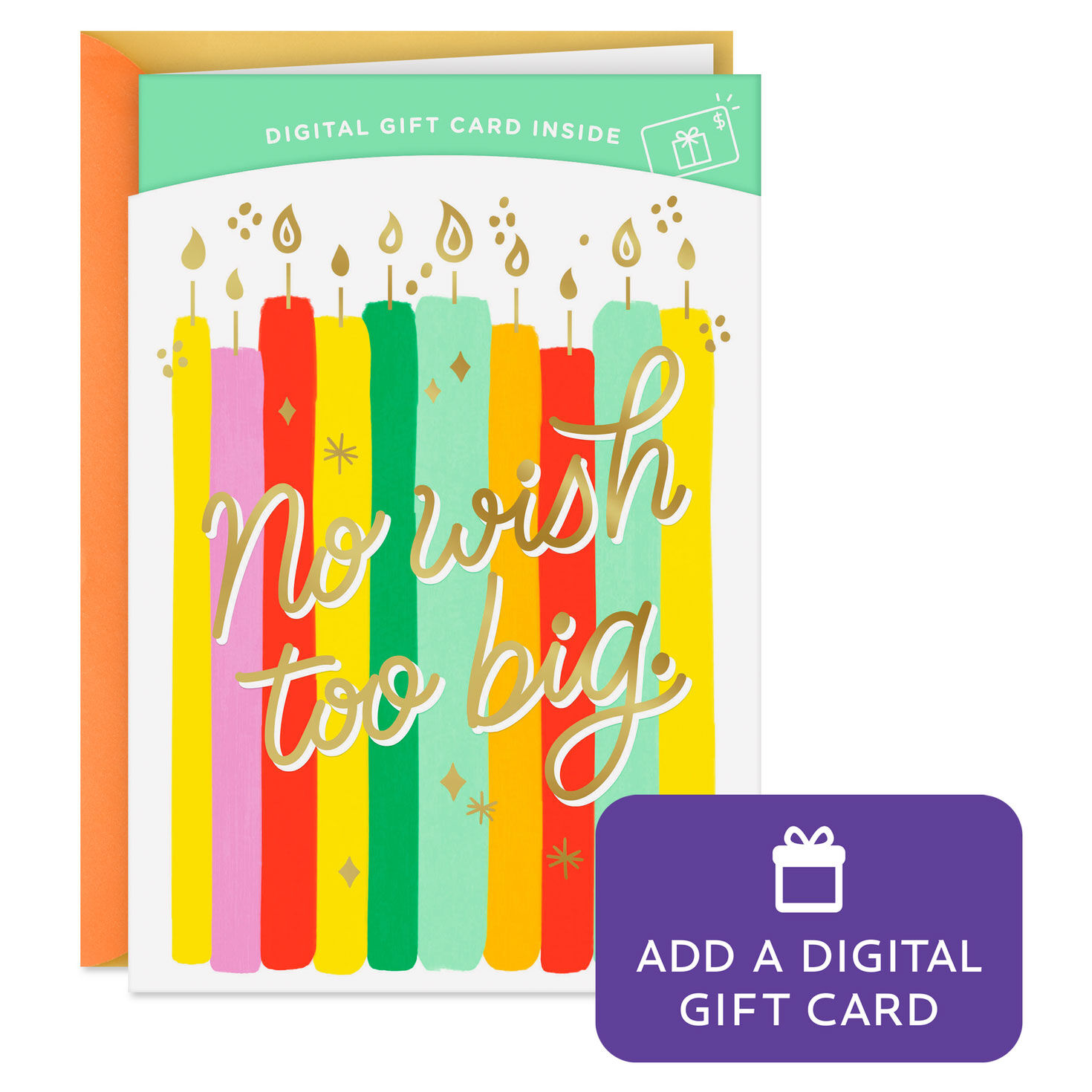 No Wish Too Big Gift Card Greeting Birthday Card - Greeting Cards ...