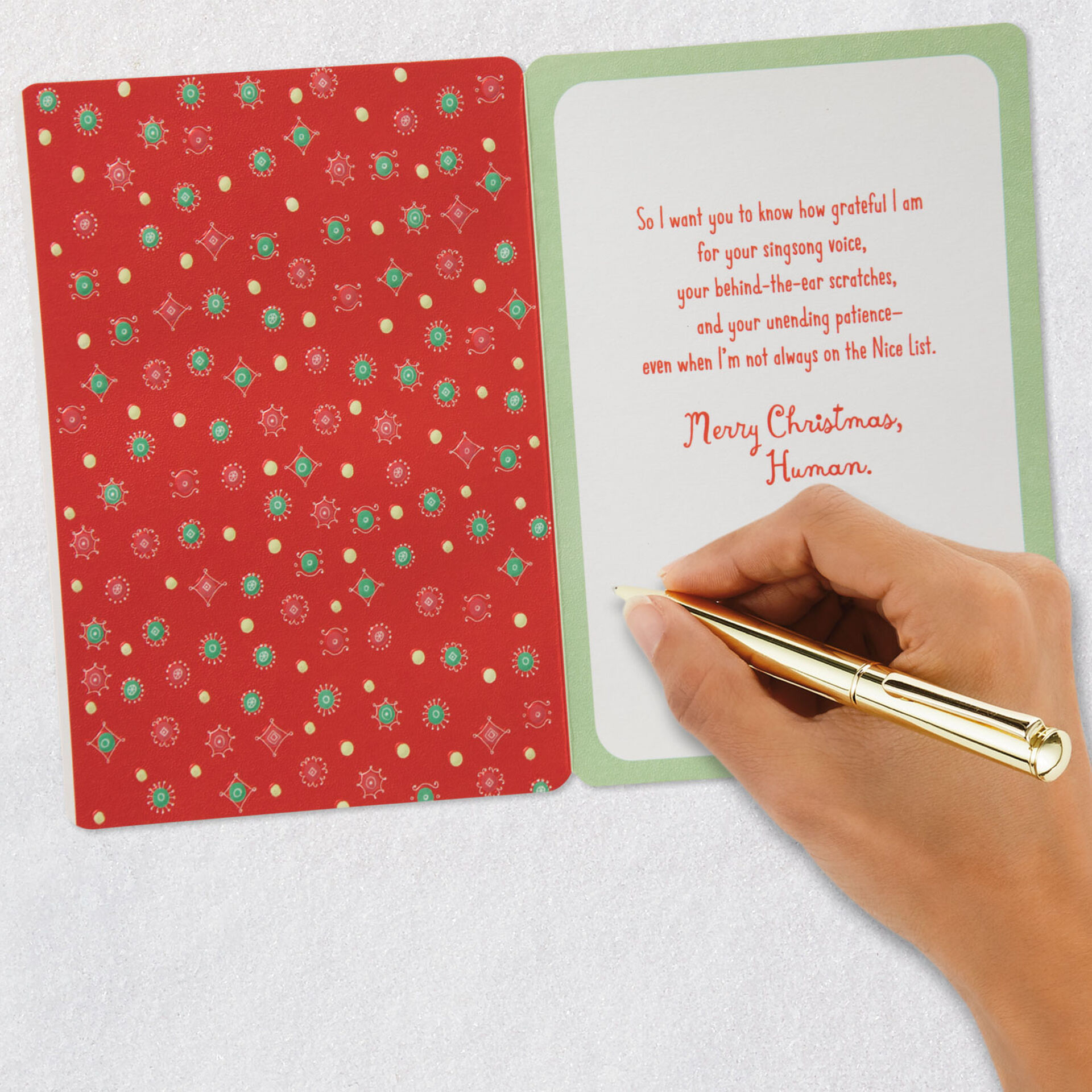 Naughty List Santa Cat Christmas Card from the Cat - Greeting Cards - Hallmark