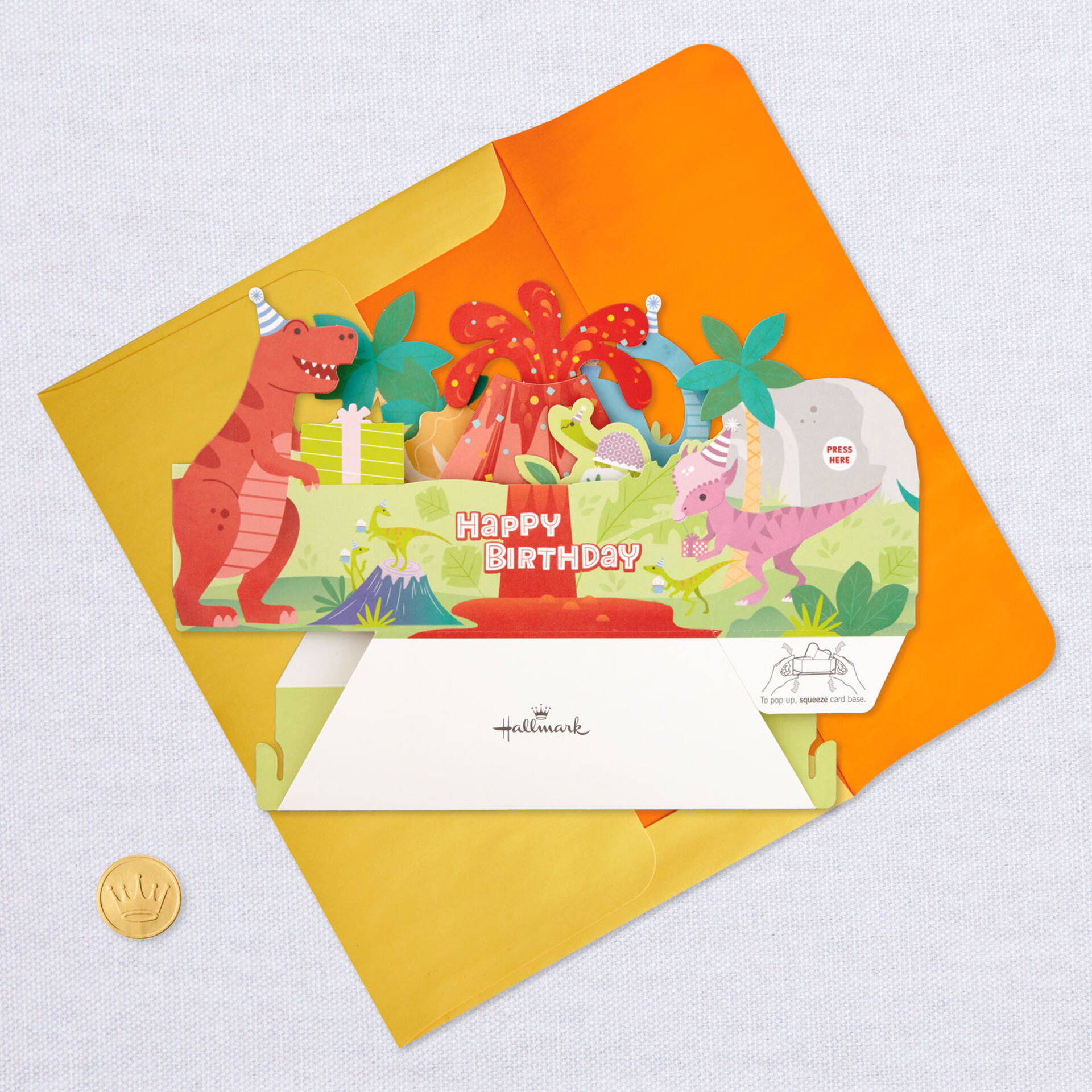 Dinosaurs Musical 3D Pop-Up Birthday Card With Light - Greeting Cards ...