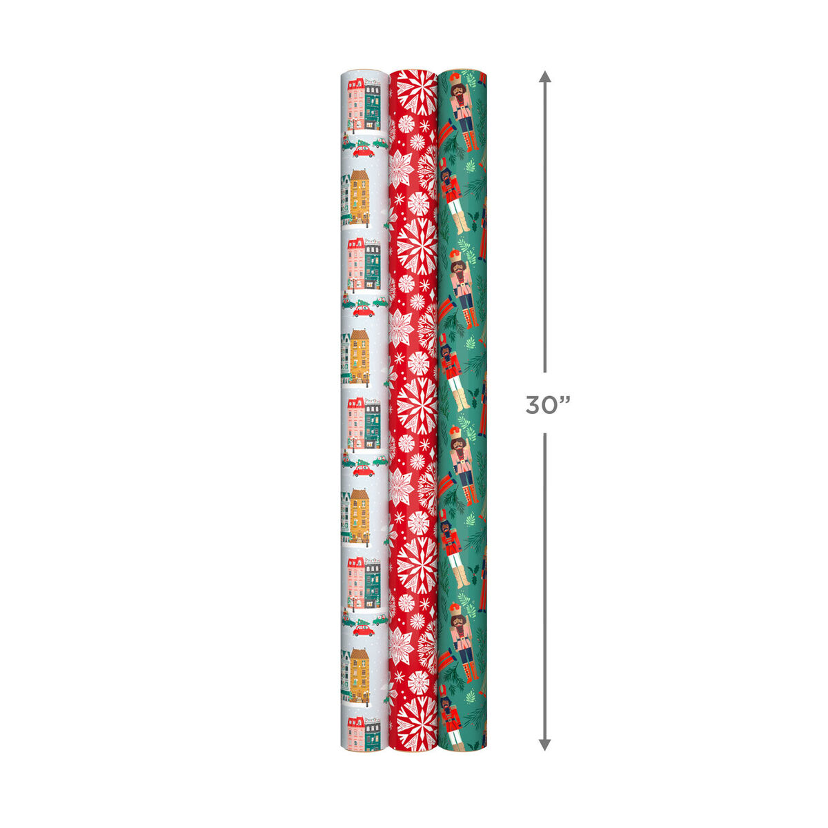 Cozy Traditions 3-Pack Christmas Wrapping Paper - Wrapping Paper - Hallmark
