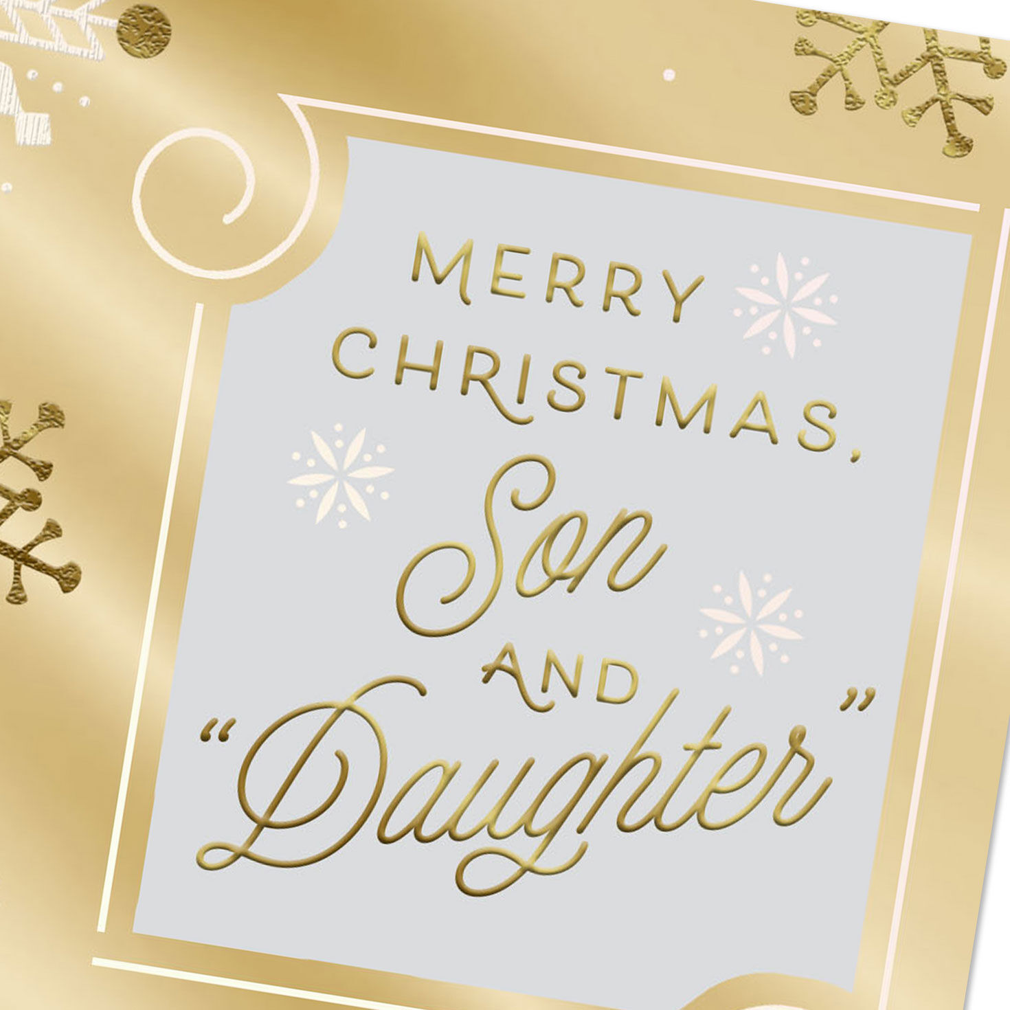 Joy, Peace and Love Christmas Card for Son and Daughter-in-Law ...