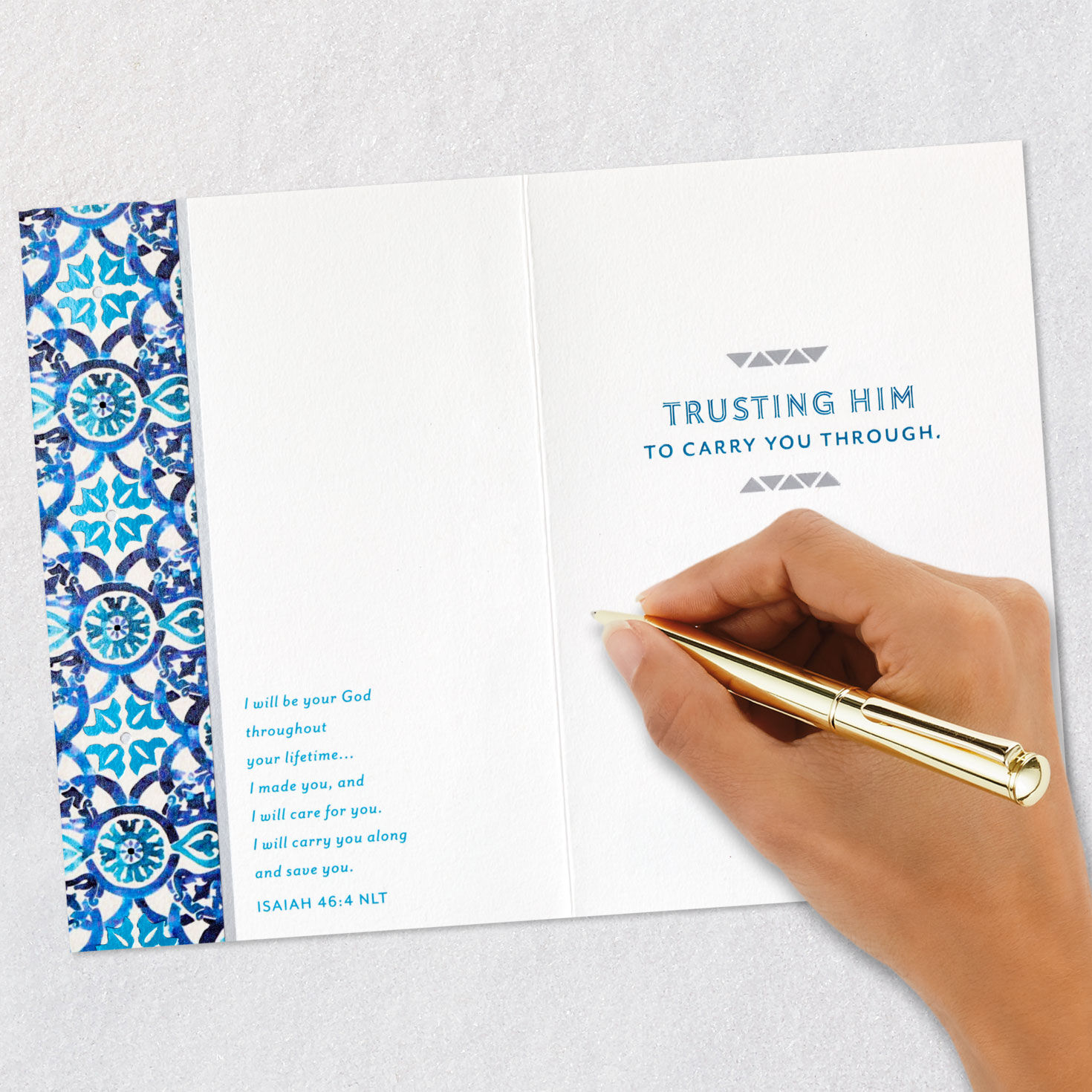 God Is Your Strength Religious Encouragement Card - Greeting Cards ...