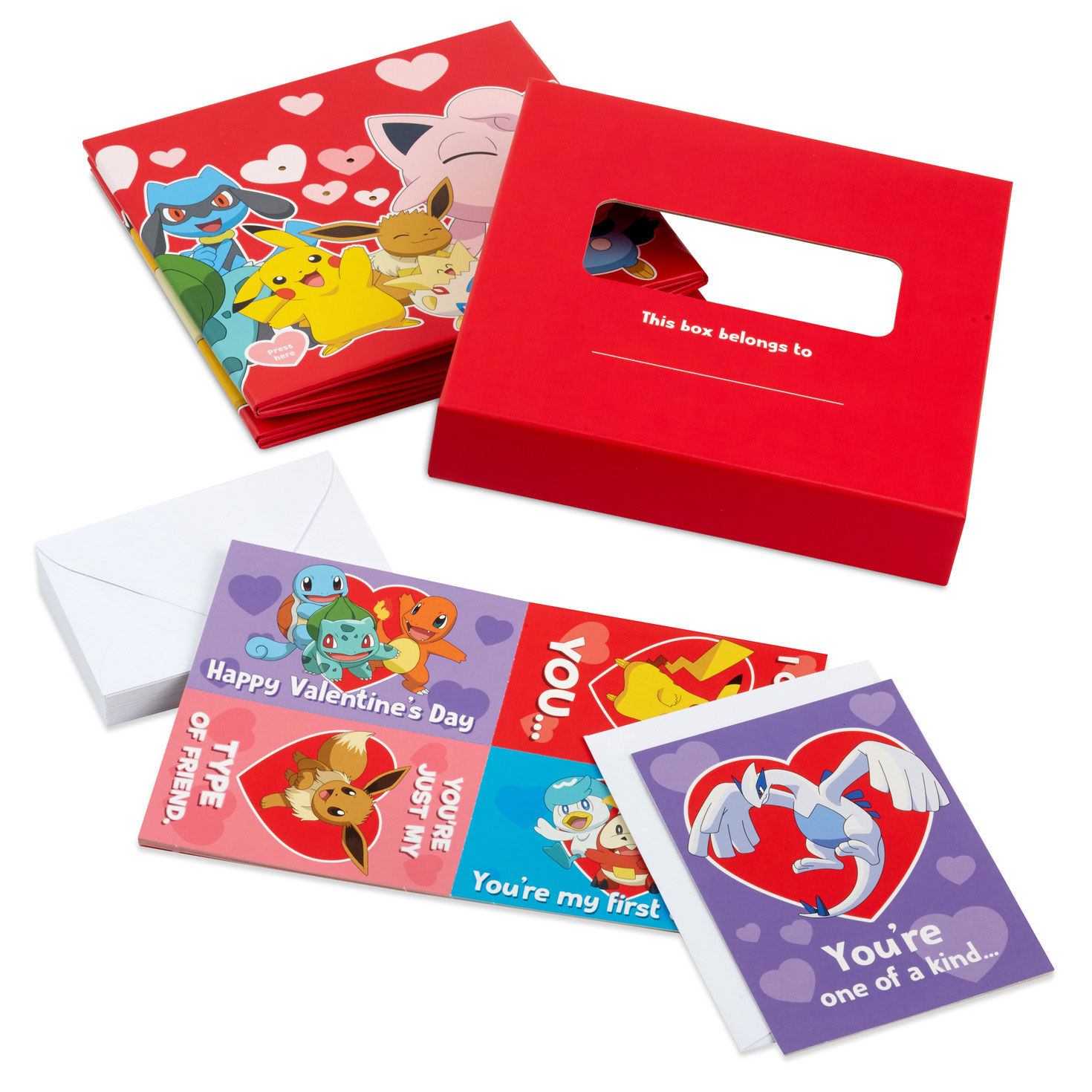 Pokémon Full of Adventure Kids Classroom Valentines Set With Cards and ...
