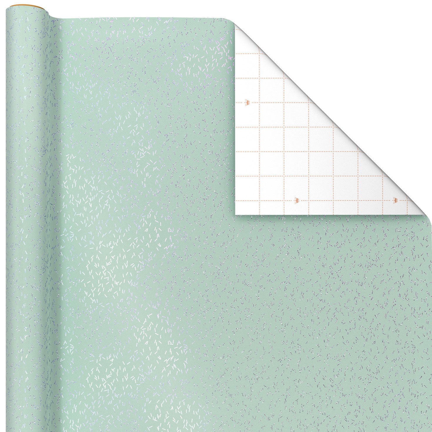 Sparkly Confetti on Mint Wrapping Paper, 17.5 sq. ft. - Wrapping Paper ...