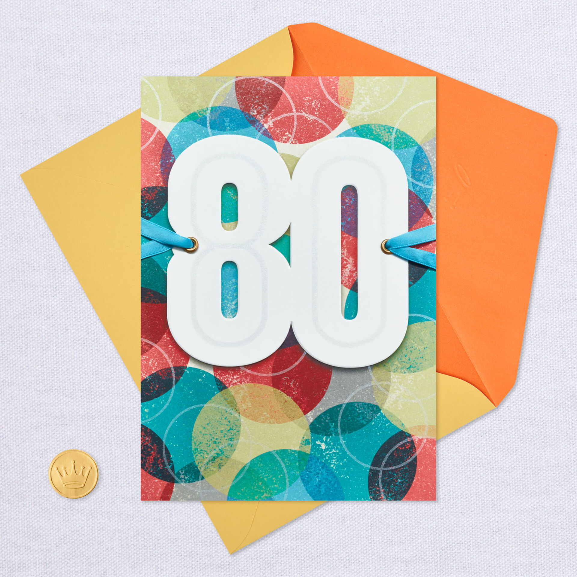 Circles 80th Birthday Card Greeting Cards Hallmark