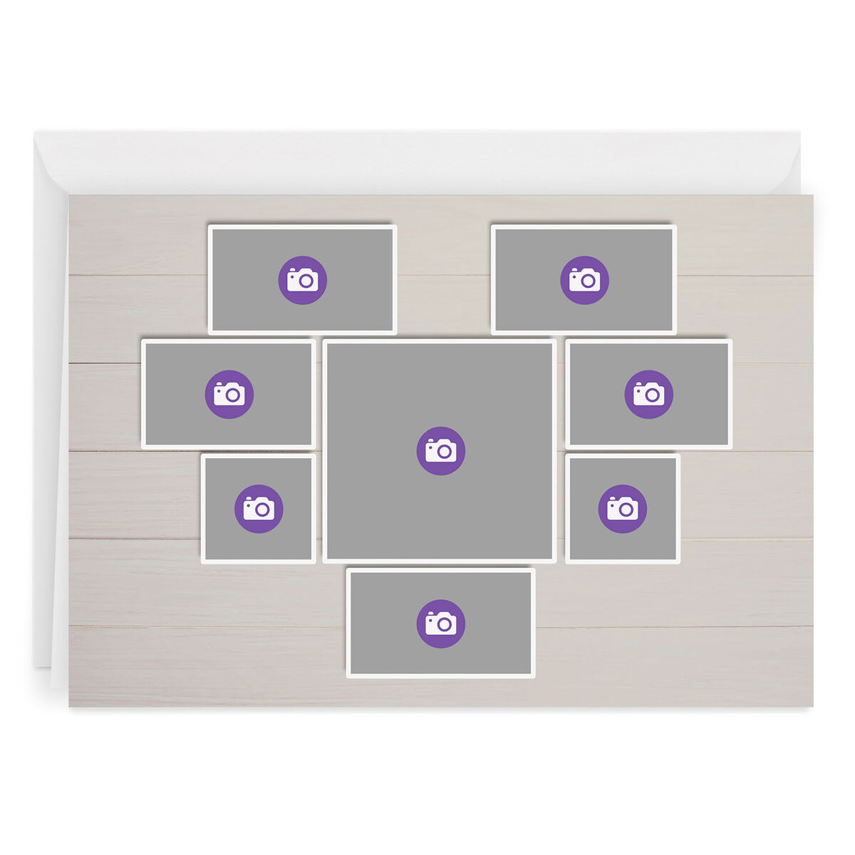 Personalized Heart-Shaped Photo Collage Photo Card - Greeting Cards ...