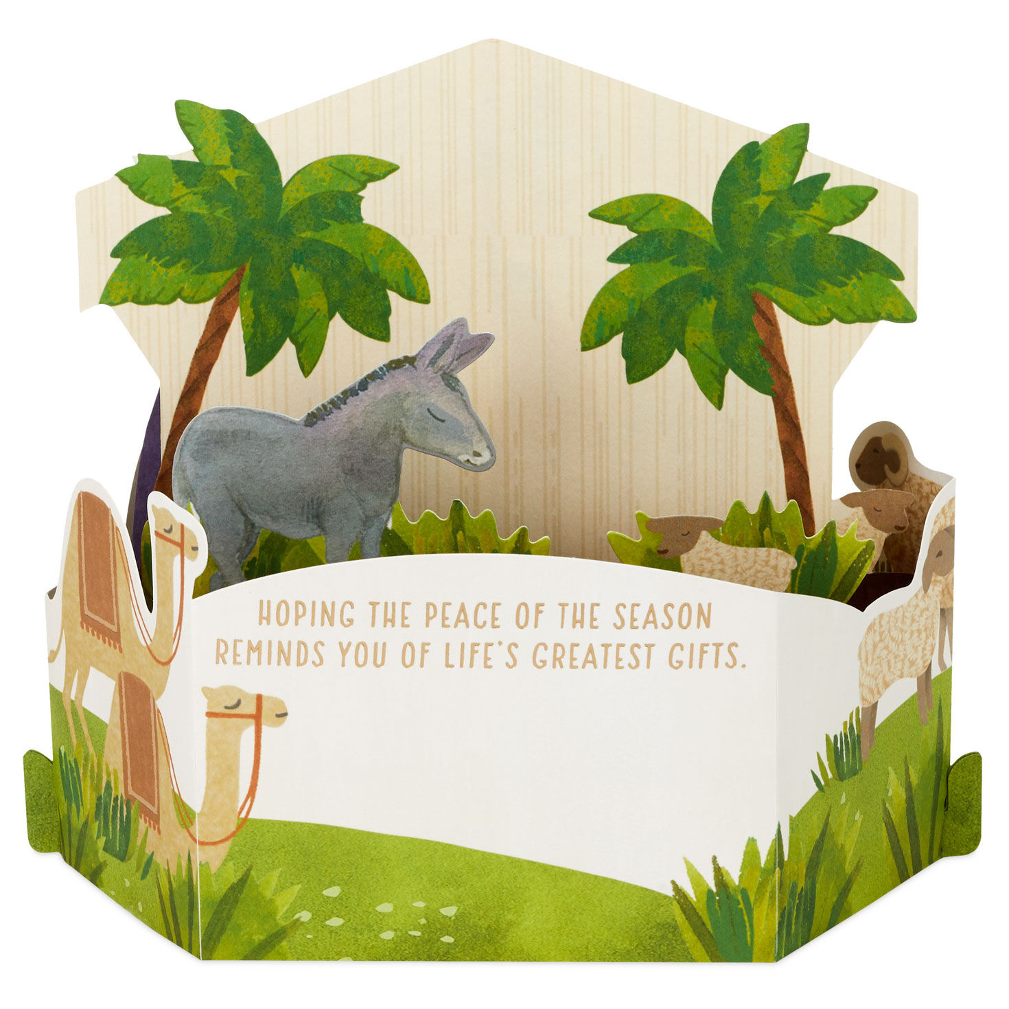 Joy to the World Nativity Scene 3D Pop-Up Christmas Card - Greeting ...