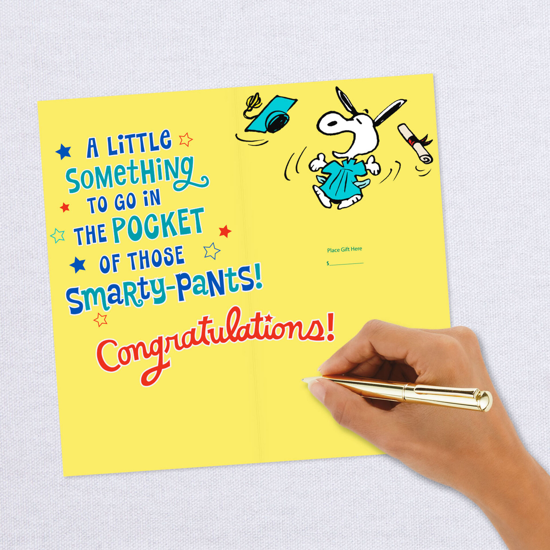 Peanuts® Snoopy Smarty-Pants Graduation Money Holder Card - Greeting ...
