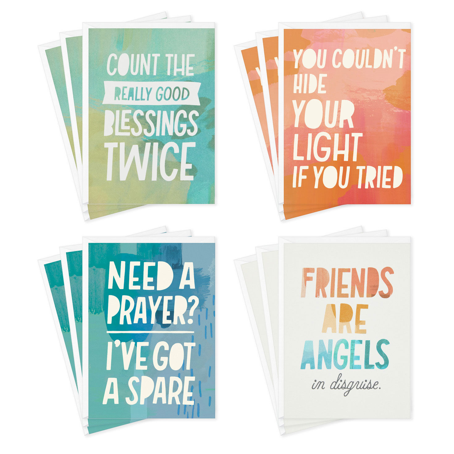 Abstract Collage Boxed Encouragement Cards Assortment, Pack of 12 ...