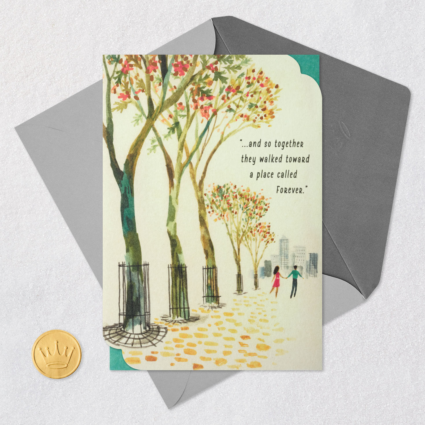 Walking Toward Forever Engagement Card - Greeting Cards | Hallmark