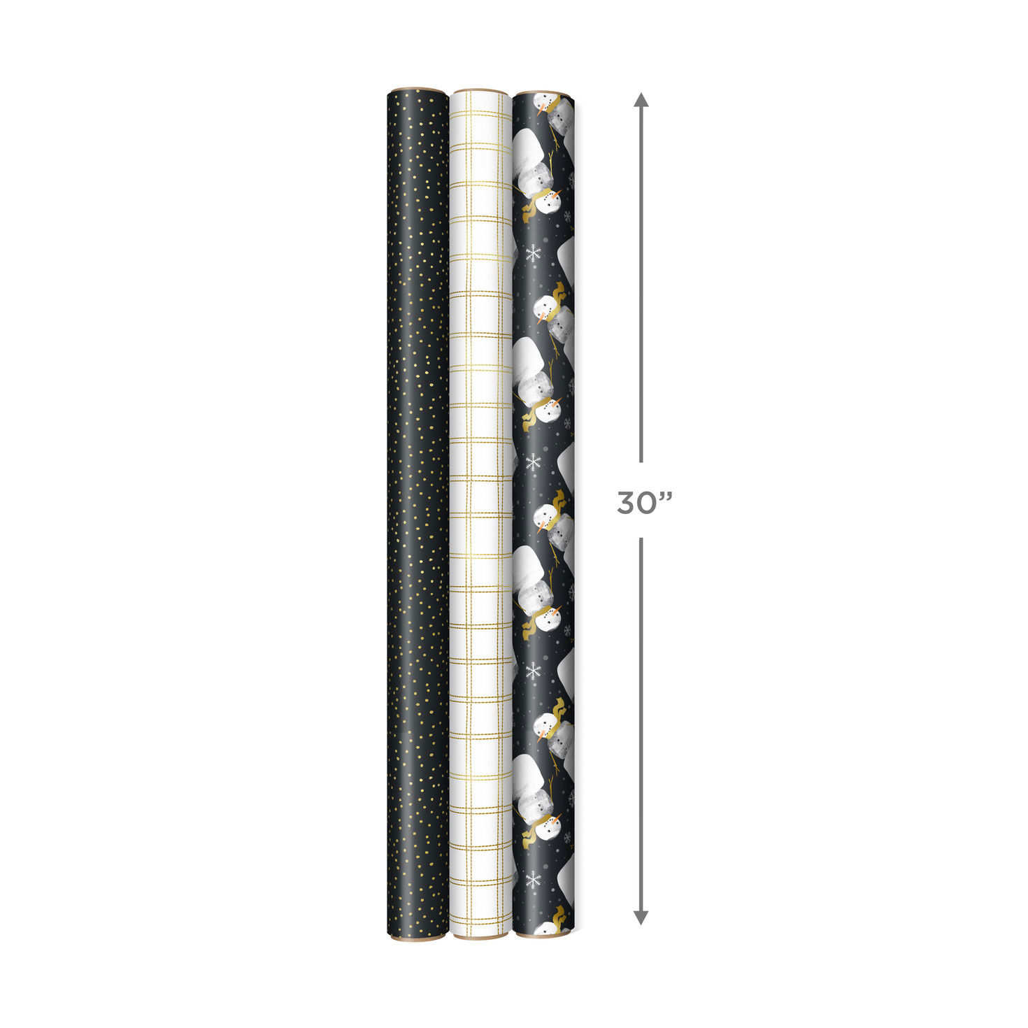 Modern Holiday 3-Pack Wrapping Paper Assortment, 120 sq. ft. - Wrapping ...