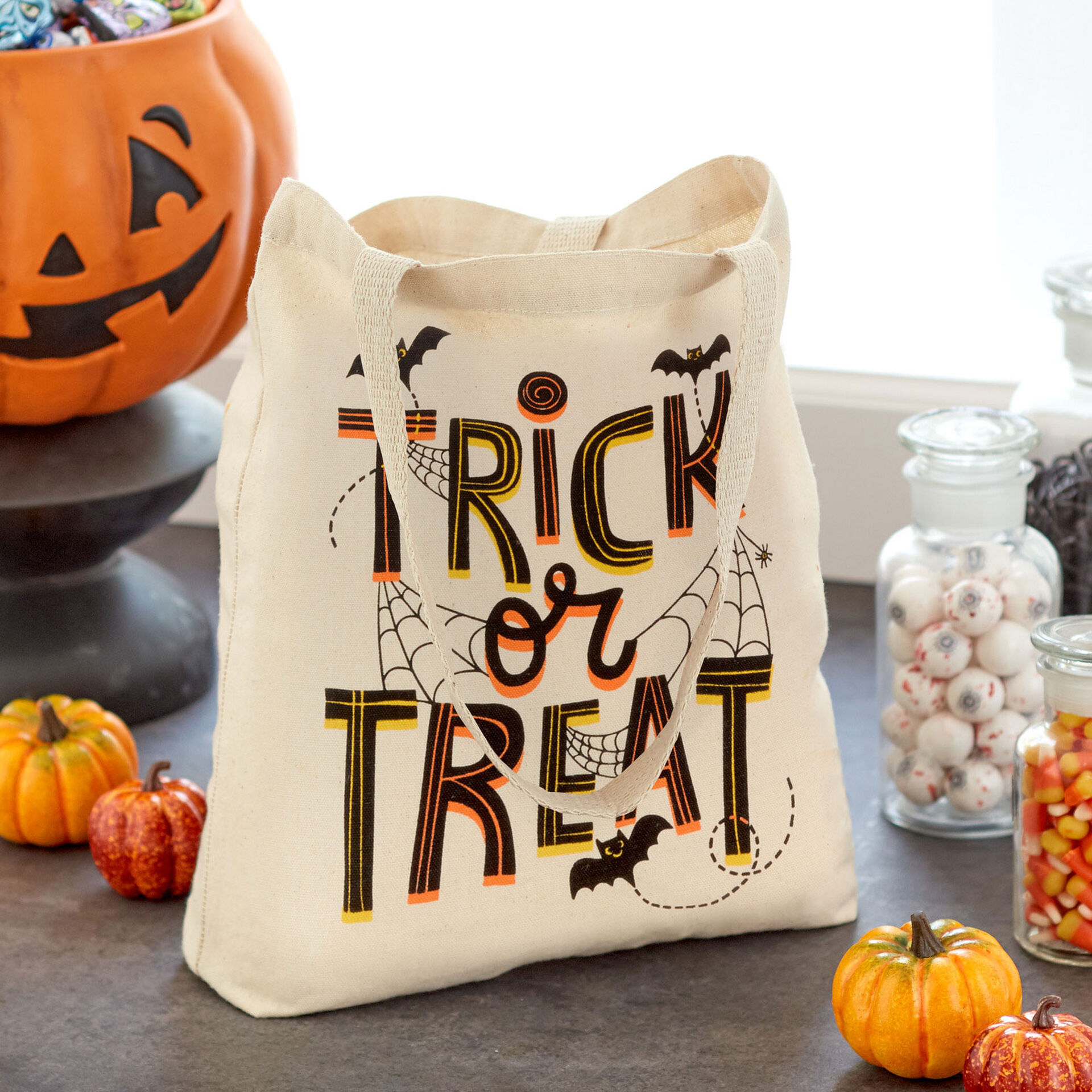 13" Trick or Treat Canvas Halloween Tote Bag - Gift Bags - Hallmark