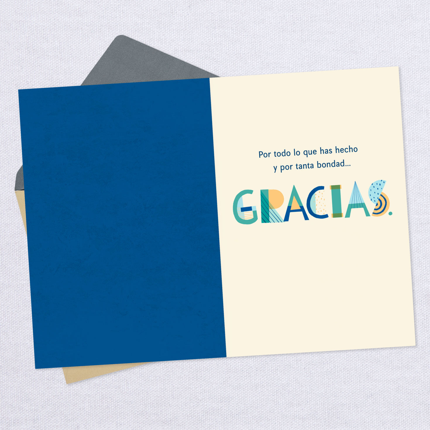 Gracias Lettering Spanish-Language Thank-You Card - Greeting Cards ...