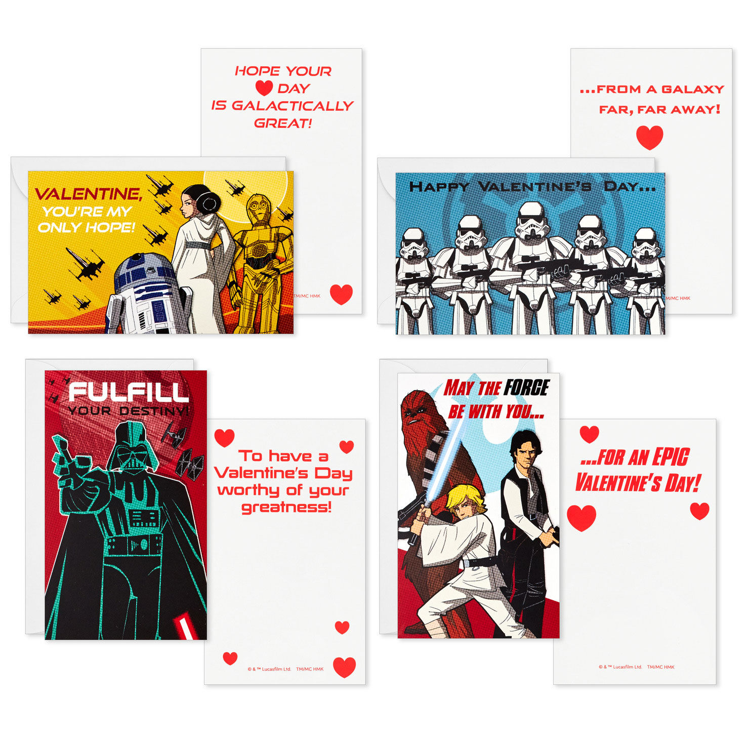 Star Wars™ Kids Classroom Valentines Set With Cards and Light-Up ...
