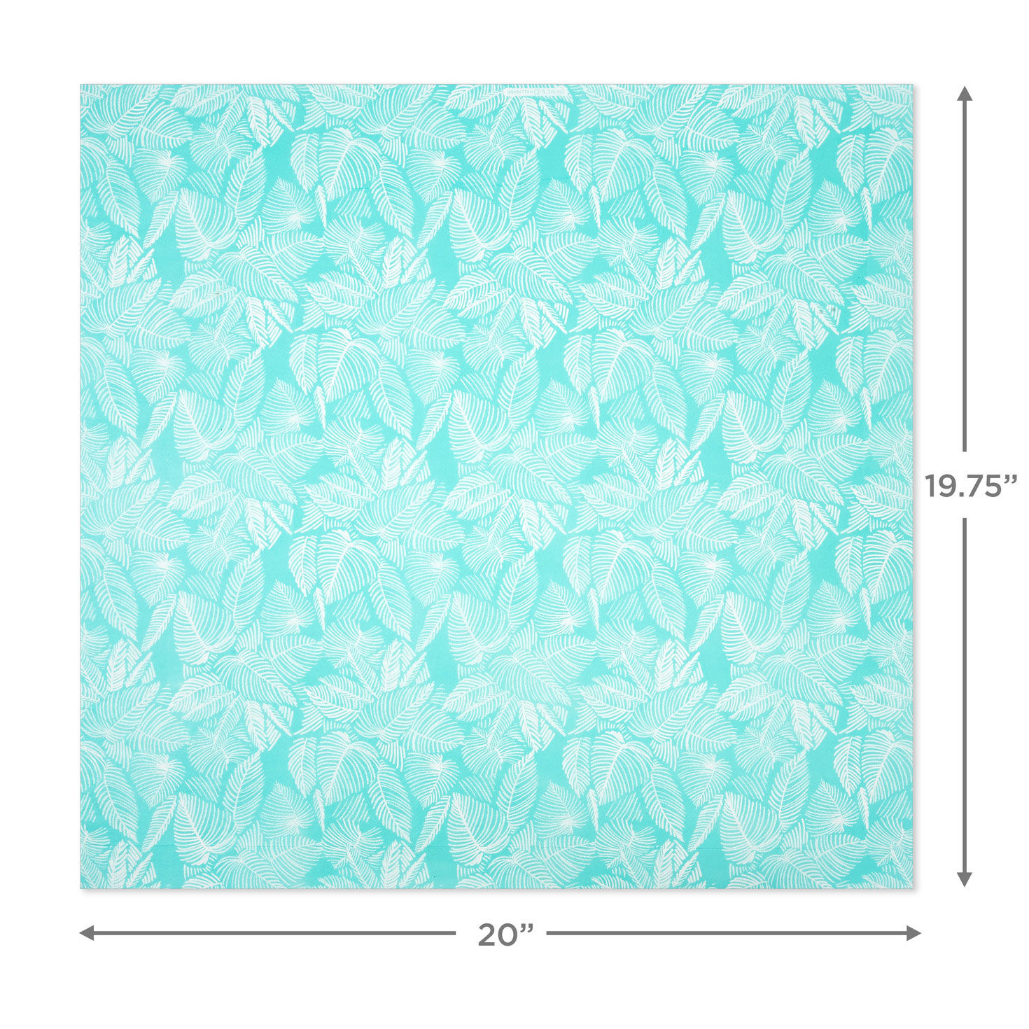 Tropical Leaves on Aqua Tissue Paper With Gift Tag Stickers, 6 sheets ...