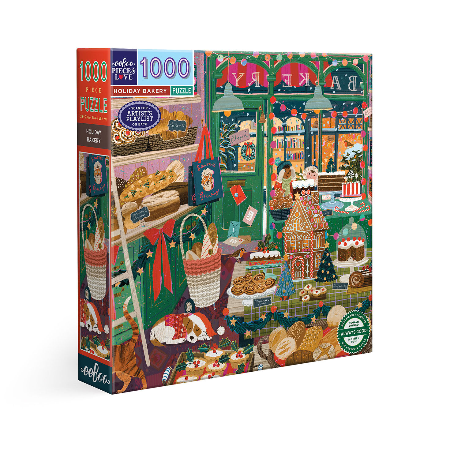 Eeboo Holiday Bakery 1000-Piece Jigsaw Puzzle - Kids Puzzles & Games ...