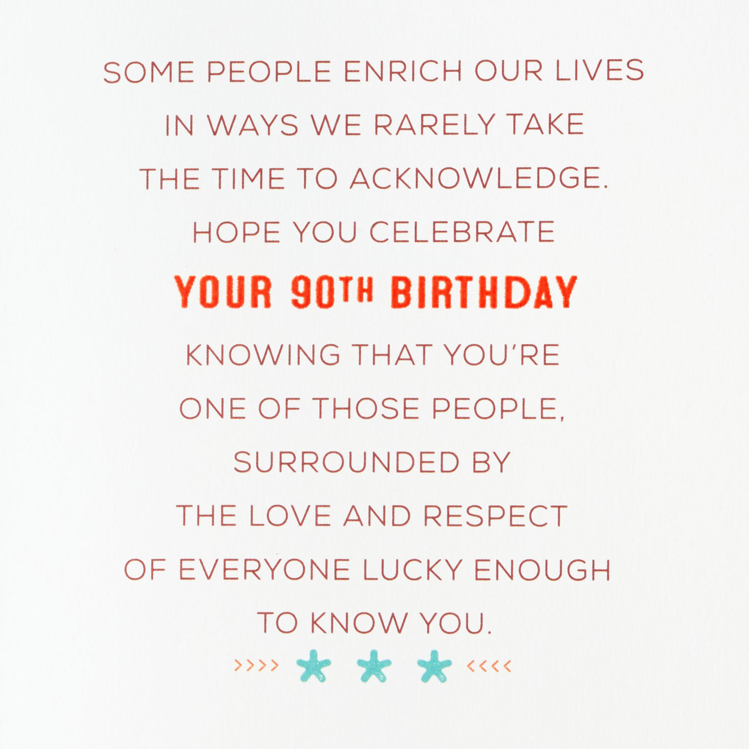You Enrich the Lives of Others 90th Birthday Card - Greeting Cards ...