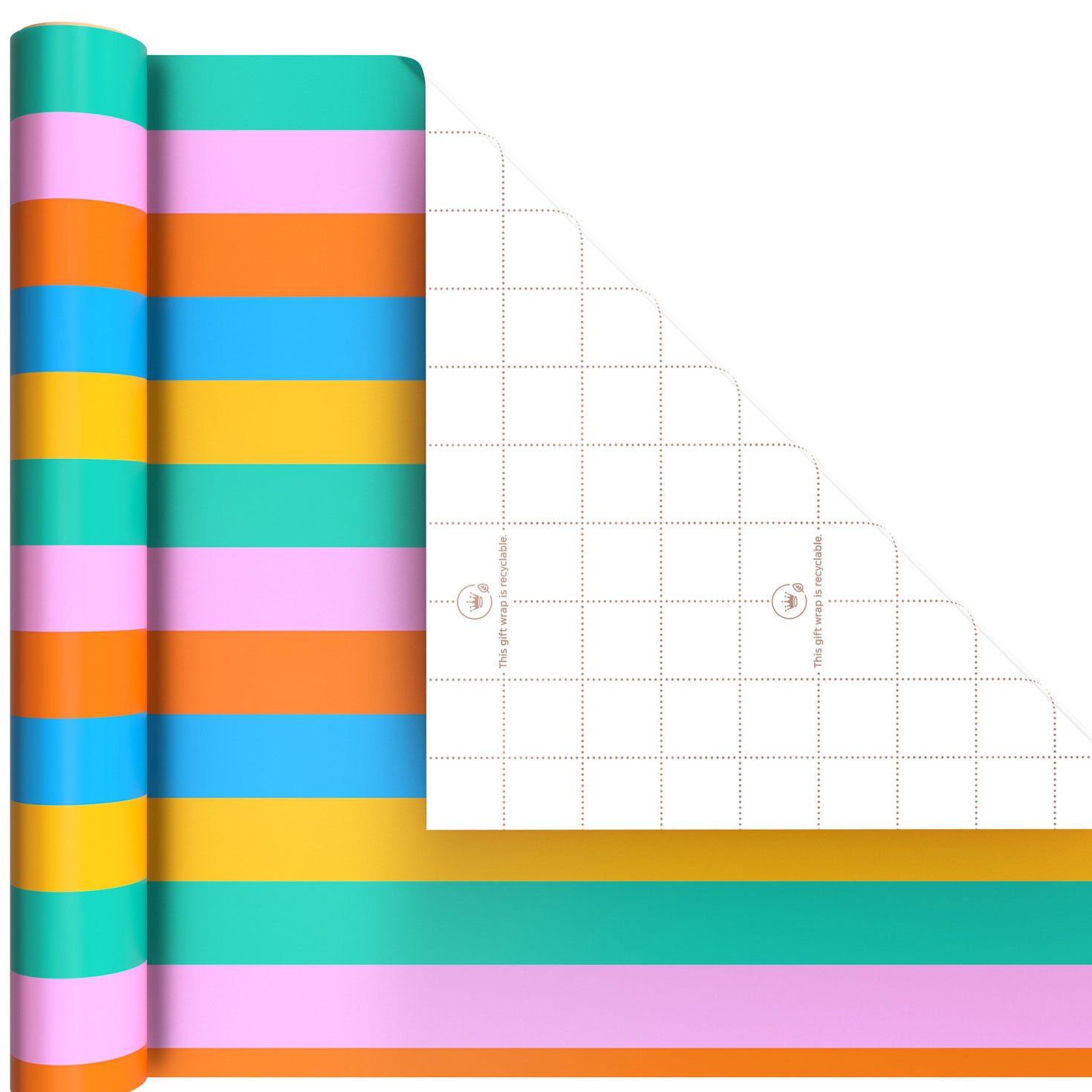 Bright and Bold 3-Pack Assorted Wrapping Paper Mini Roll Bundle, 45 sq ...