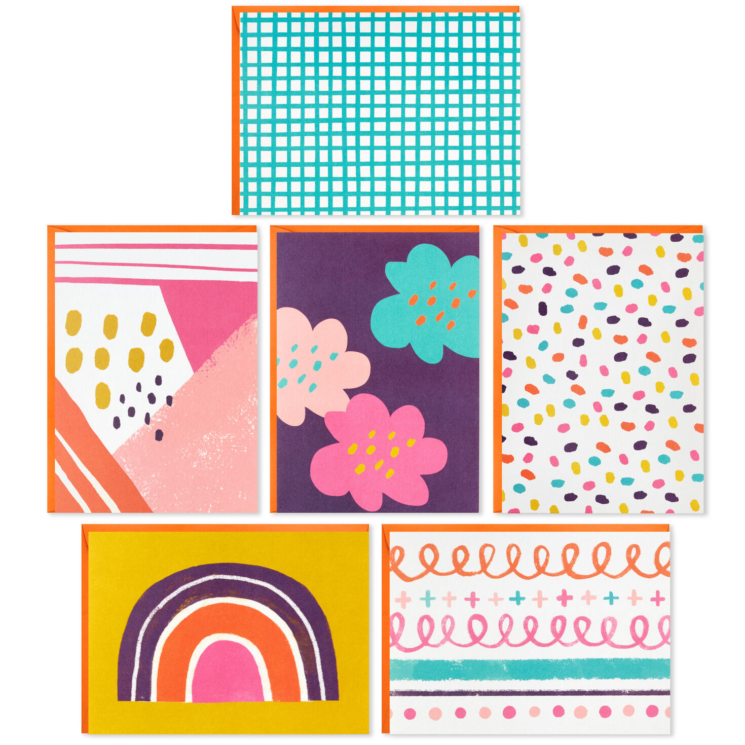 Abstract Doodles and Dots Boxed Blank Note Cards, Pack of 48 - Note ...