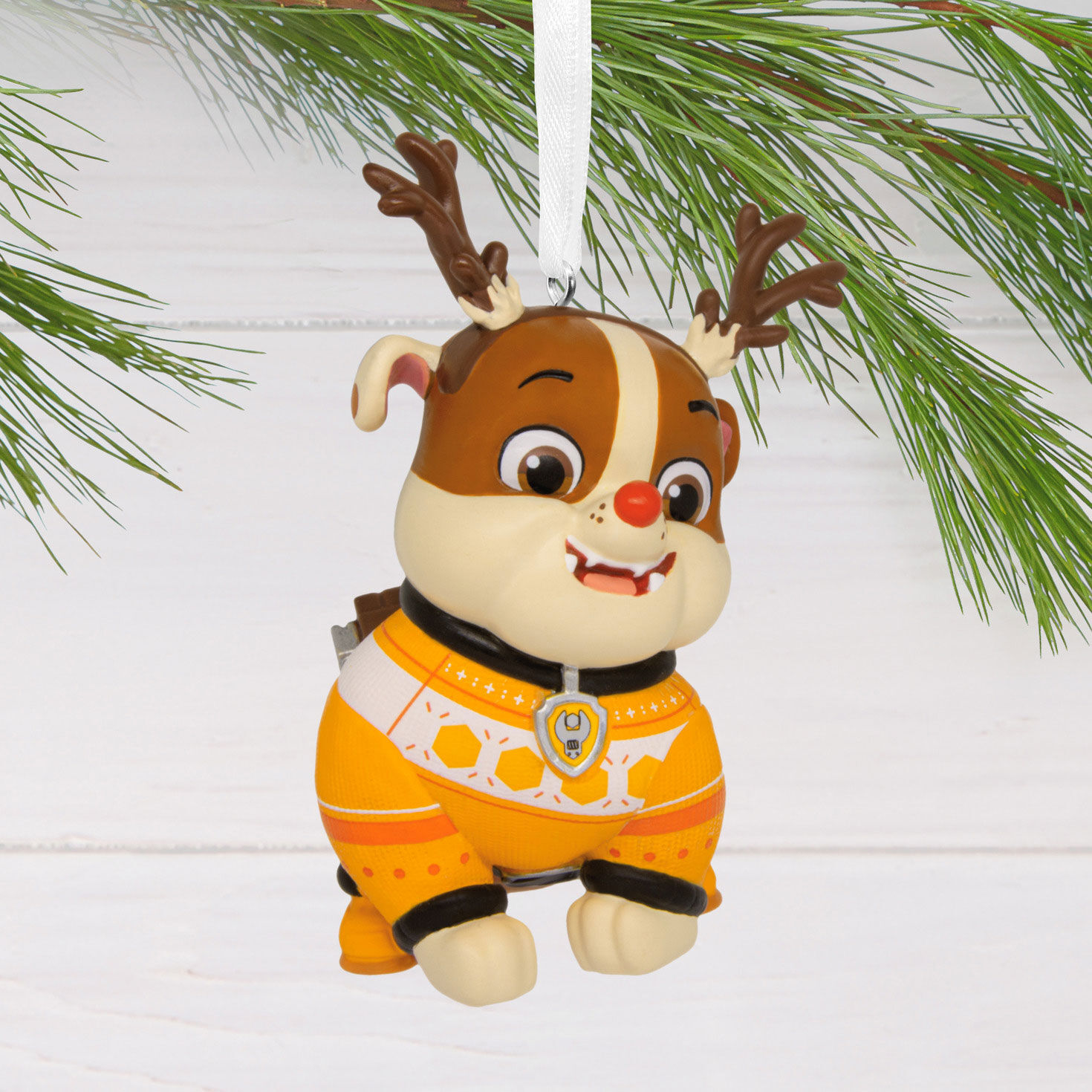 A Paw Patrol™ Christmas Holiday Rubble Hallmark Ornament - Hallmark ...