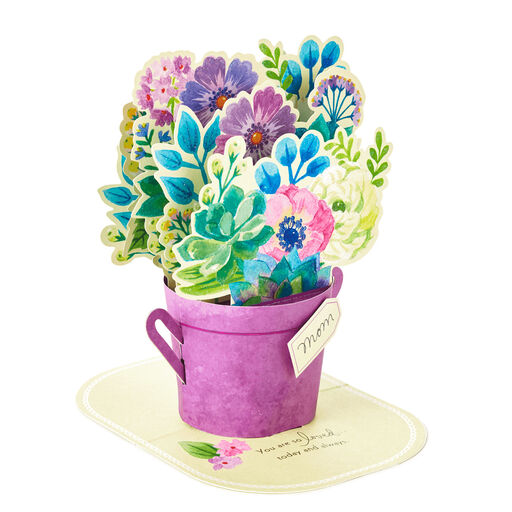 Pop Up Card Flower Basket Template | Best Flower Site
