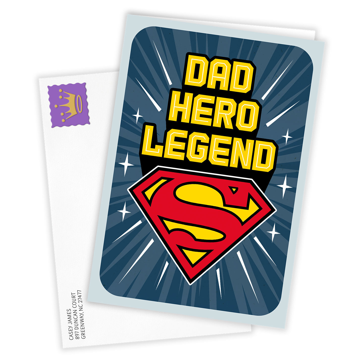 DC™ Superman™ Dad Hero Legend Custom Father's Day Card - Greeting Cards ...