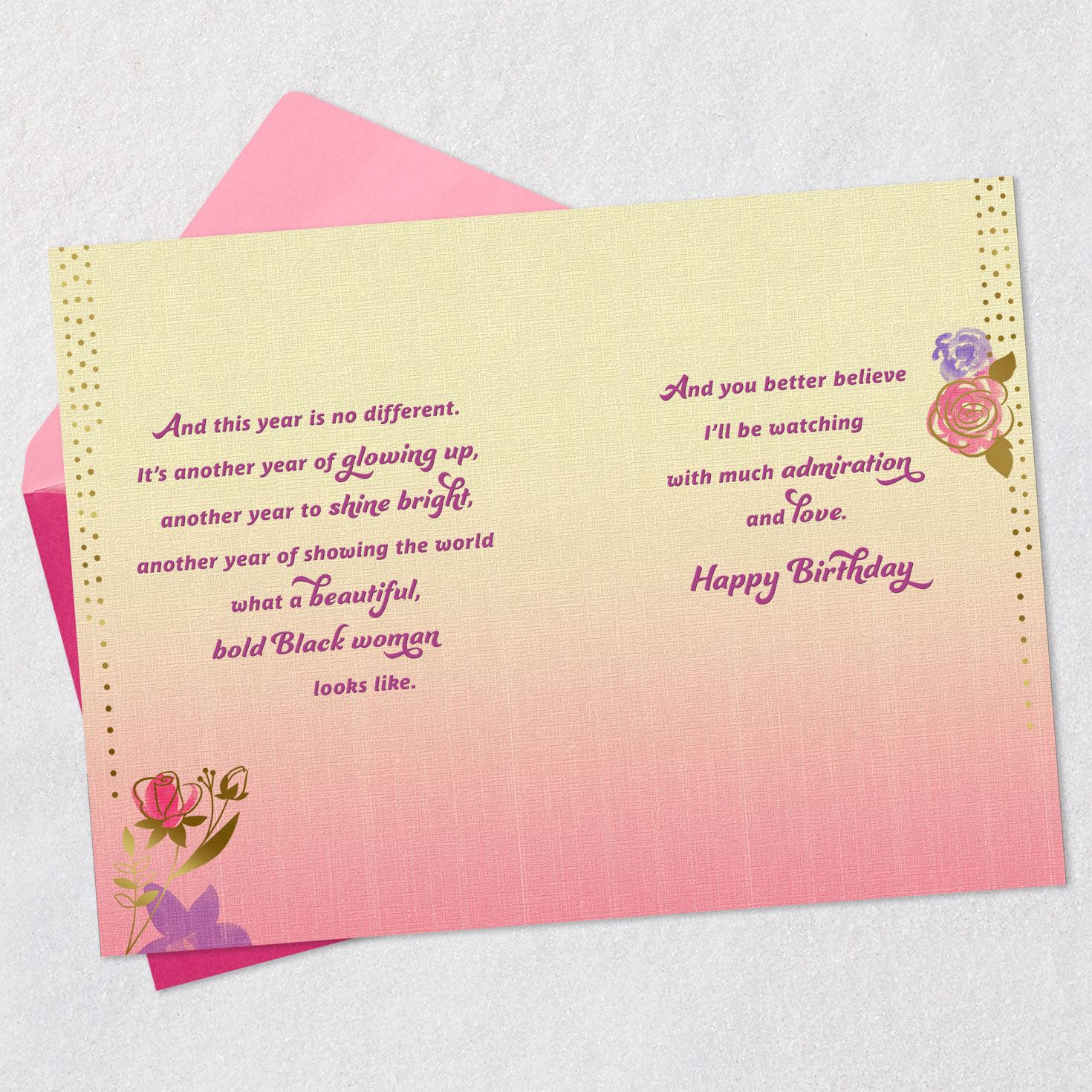 Beautiful, Bold Black Woman Birthday Card for Her - Greeting Cards ...