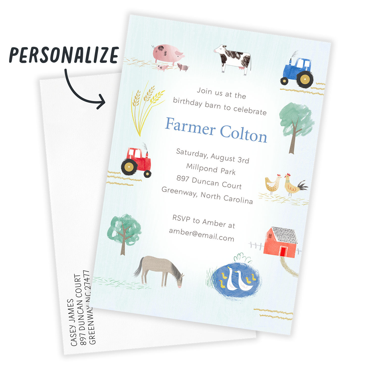 Storybook Farm Flat Birthday Invitation - Invitations | Hallmark