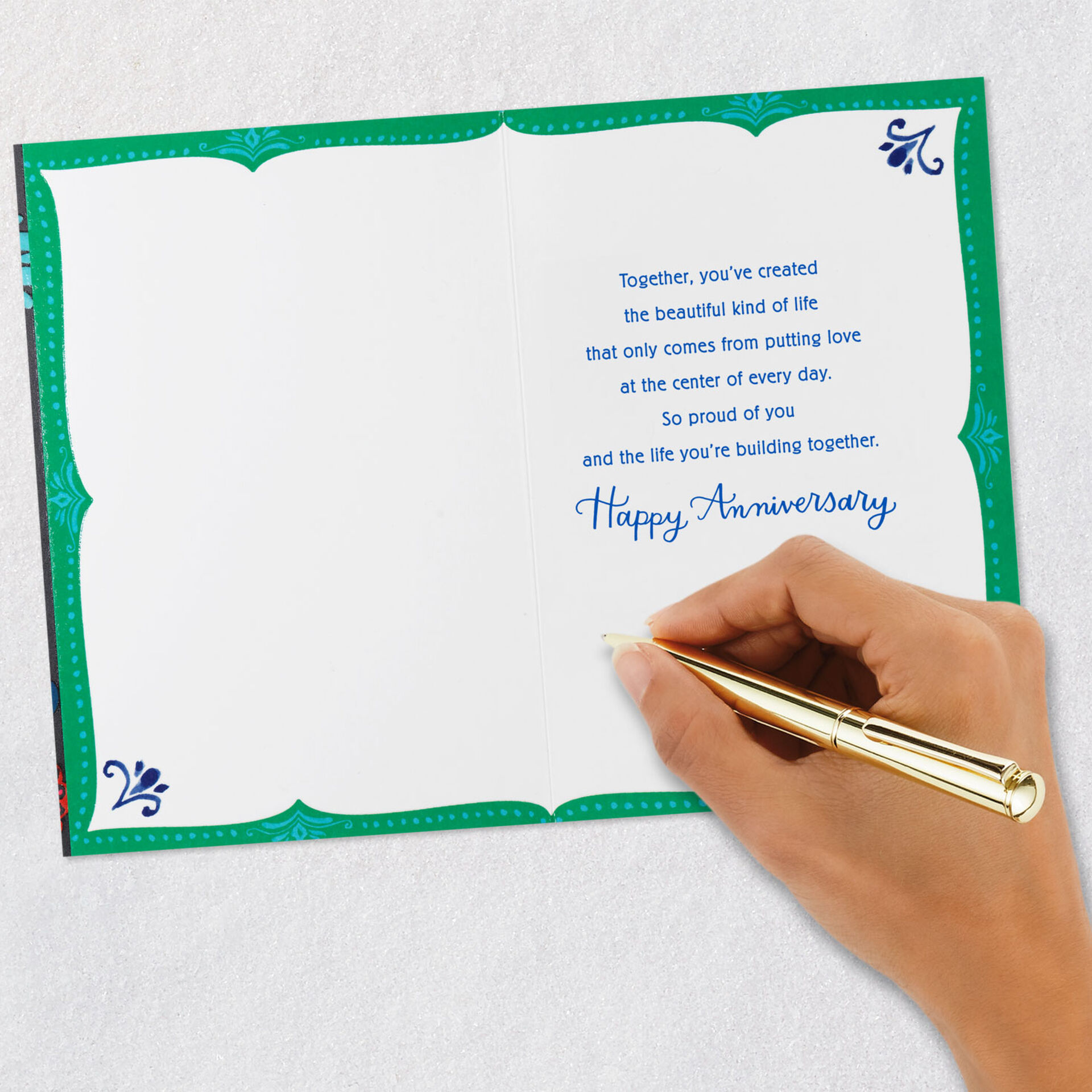 Putting Love at the Center Anniversary Card for Daughter and Son-in-Law ...