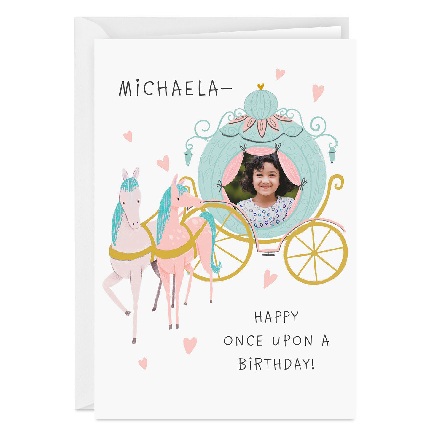 Personalized Princess Theme Photo Card for Kid - Greeting Cards | Hallmark