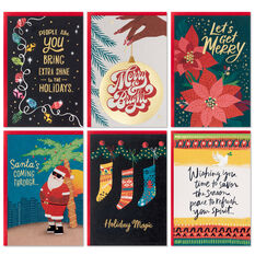 Vibrant Holidays Boxed Christmas Cards Assortment, Pack of 24 - Boxed ...